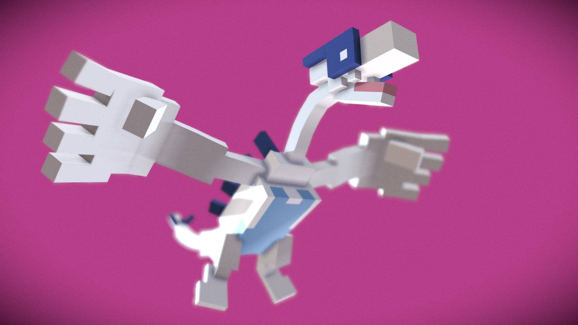Low-fi Lugia - 3D model by Voxels (@ZachSoares) [804092f] - Sketchfab