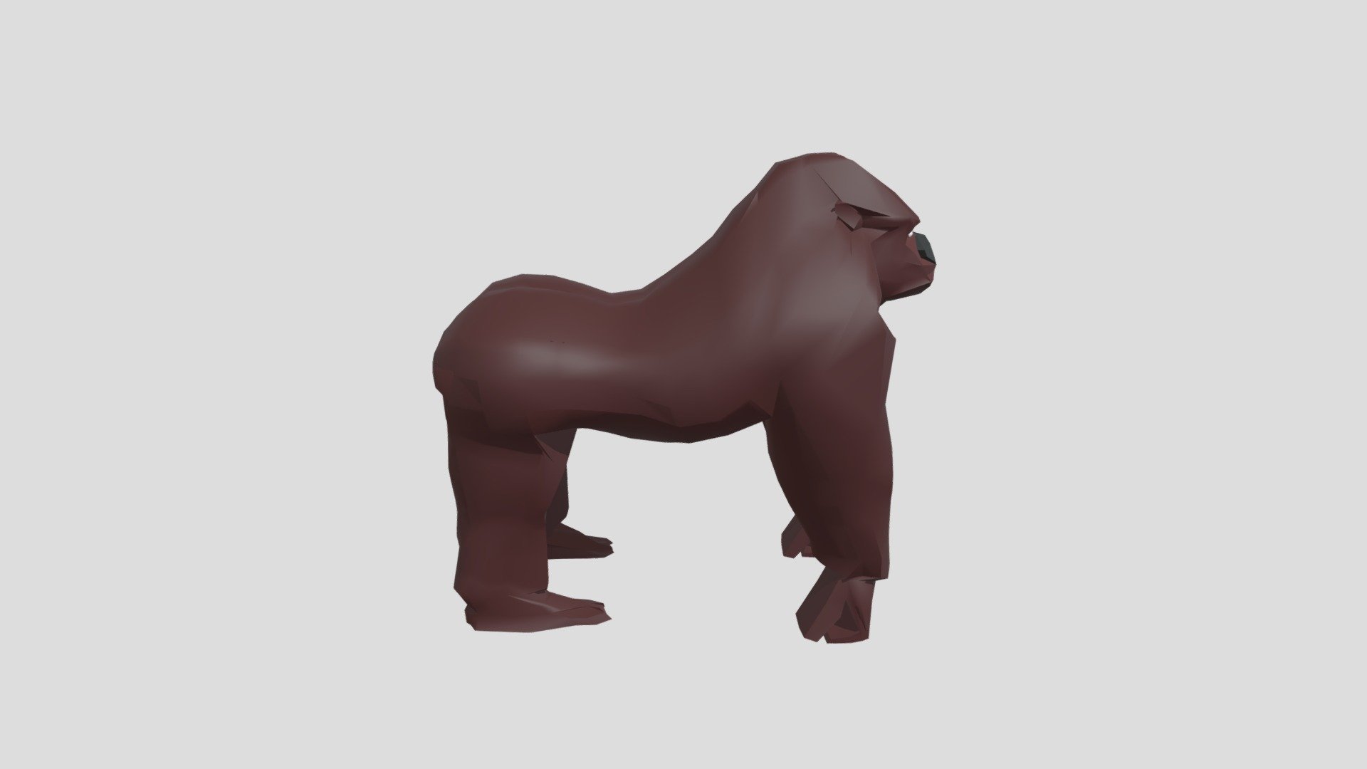 Gorila Low Poly - 3D model by Jorge_Fonseca [80464c5] - Sketchfab