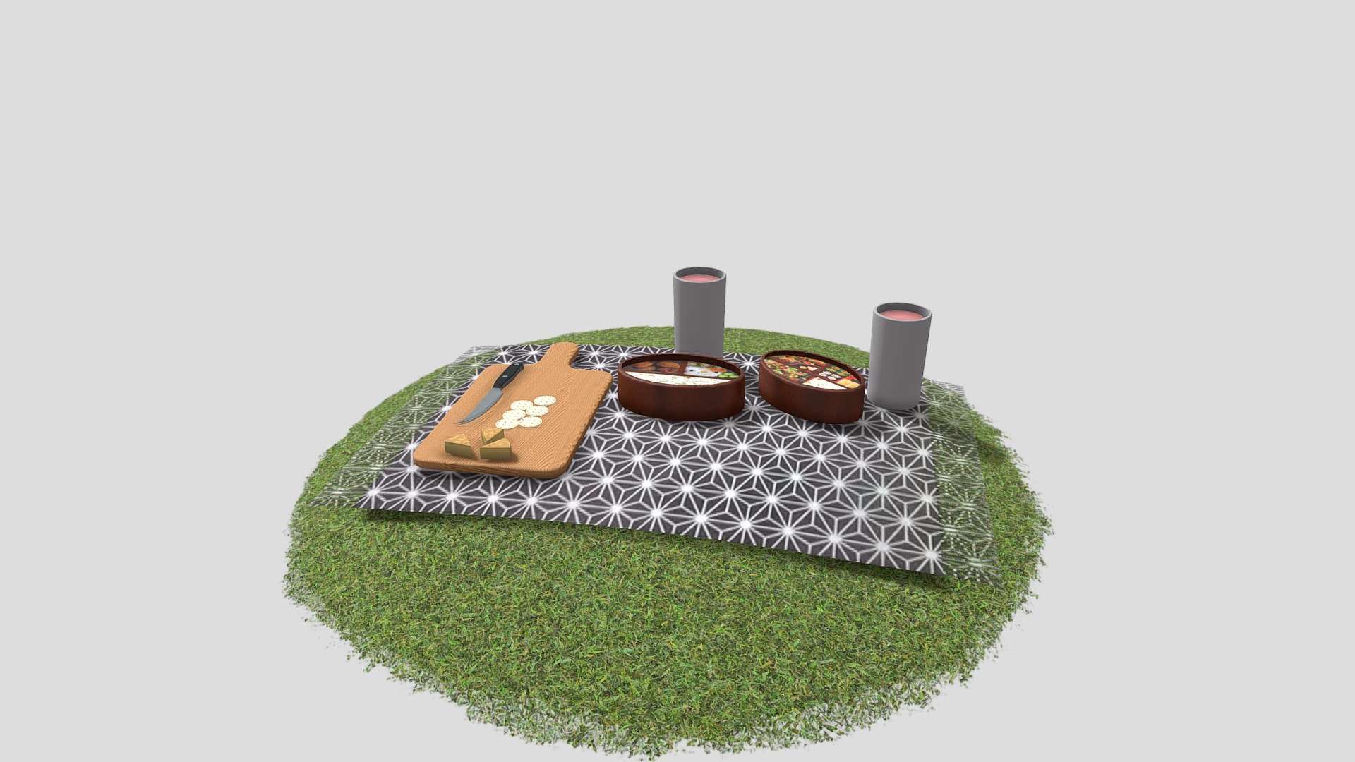 Final picnic scene - 3D model by Lulabelle [804a050] - Sketchfab