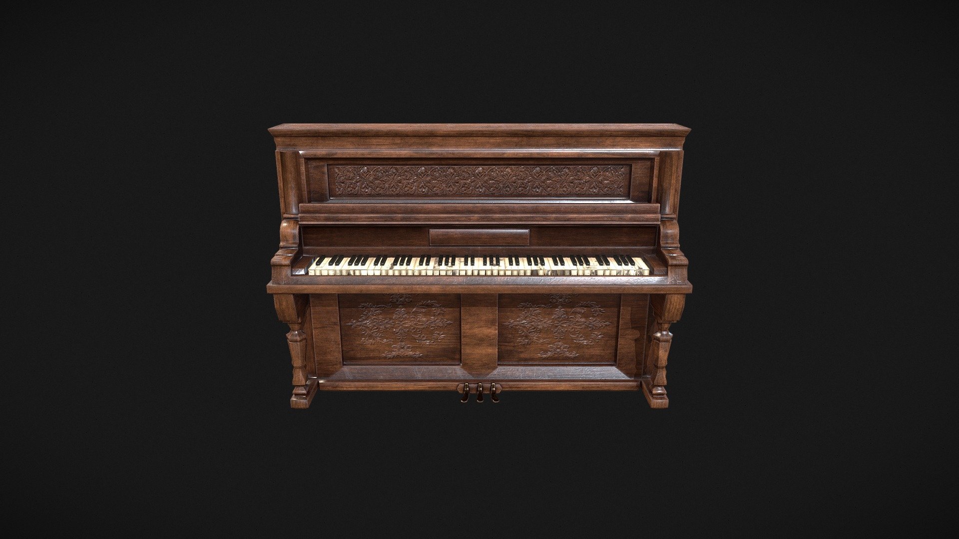 Old Victorian Piano - 3D model by Layla (@layla.3d) [8052bac] - Sketchfab