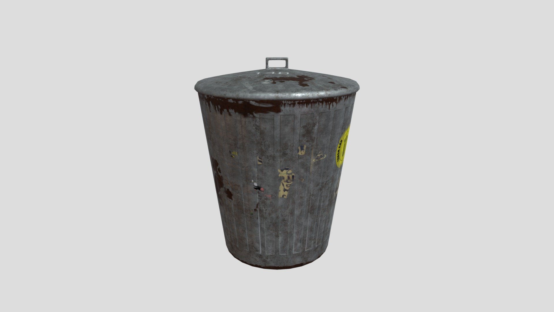 Rusty Trash can - 3D model by recepalcinkaya [8053650] - Sketchfab