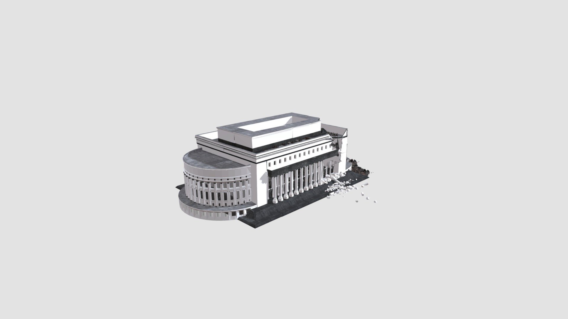 destroyed building - Buy Royalty Free 3D model by Evermotion [8059619 ...