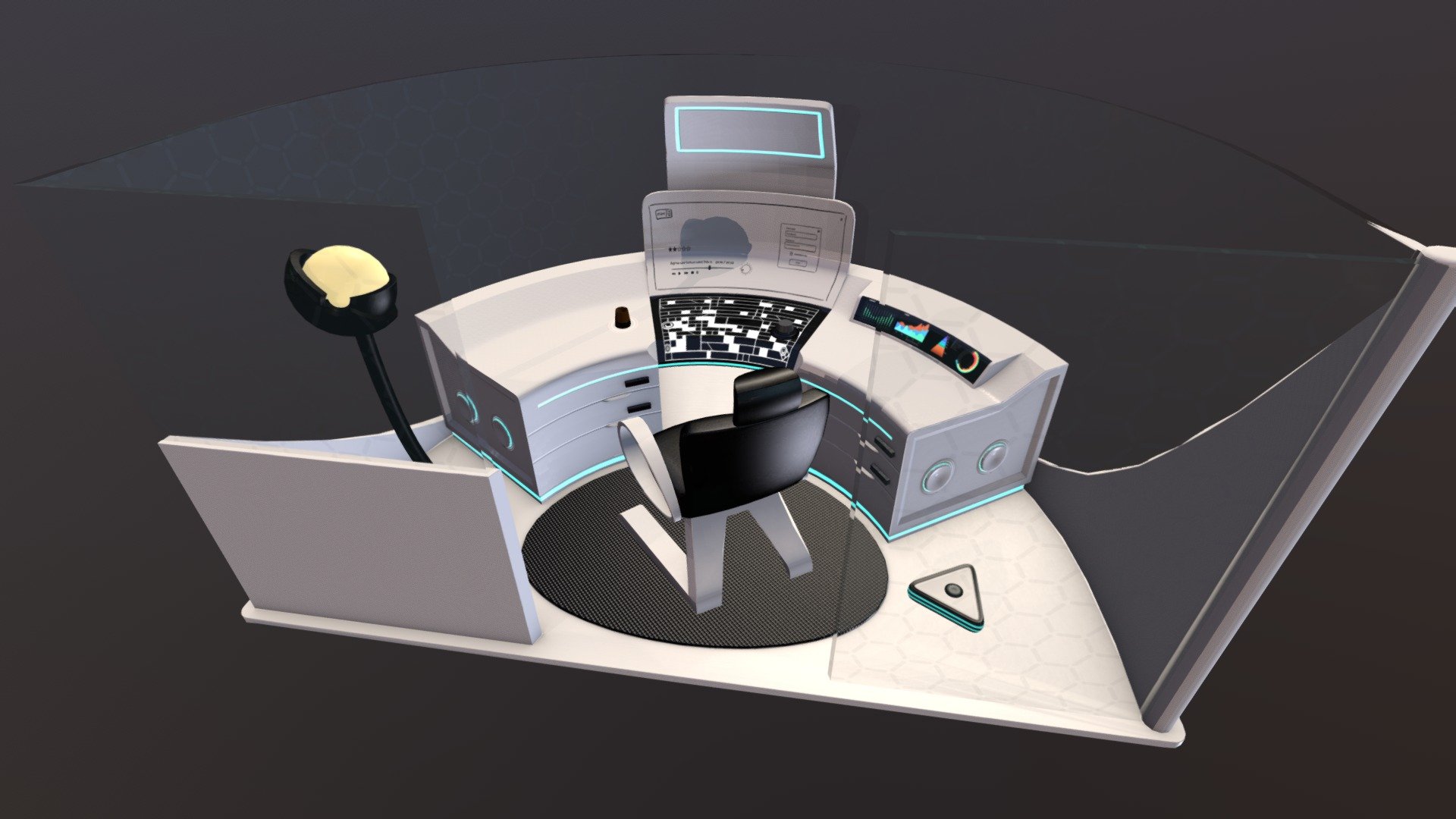 Futuristic_Workspace - 3D model by vtsagkart [805e8c7] - Sketchfab