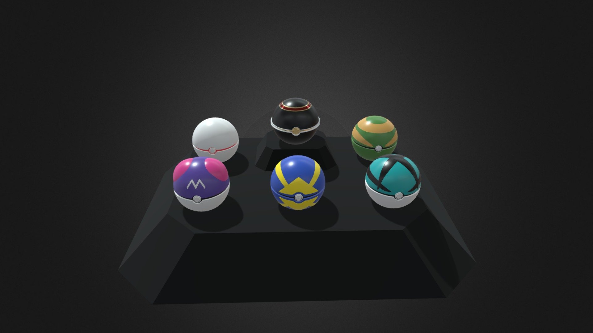 Pokeballs 2-nd Pack - Download Free 3D model by DoubleTrouble (@AJLENb ...