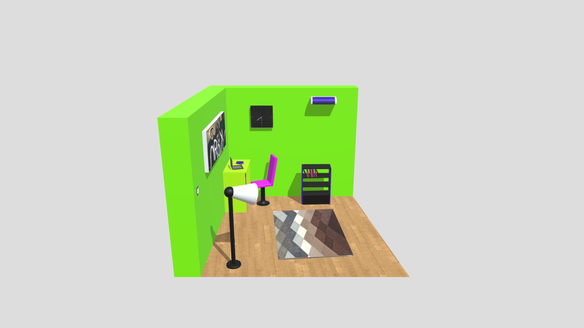 low poly room - 3D model by strgrxl [805f55a] - Sketchfab