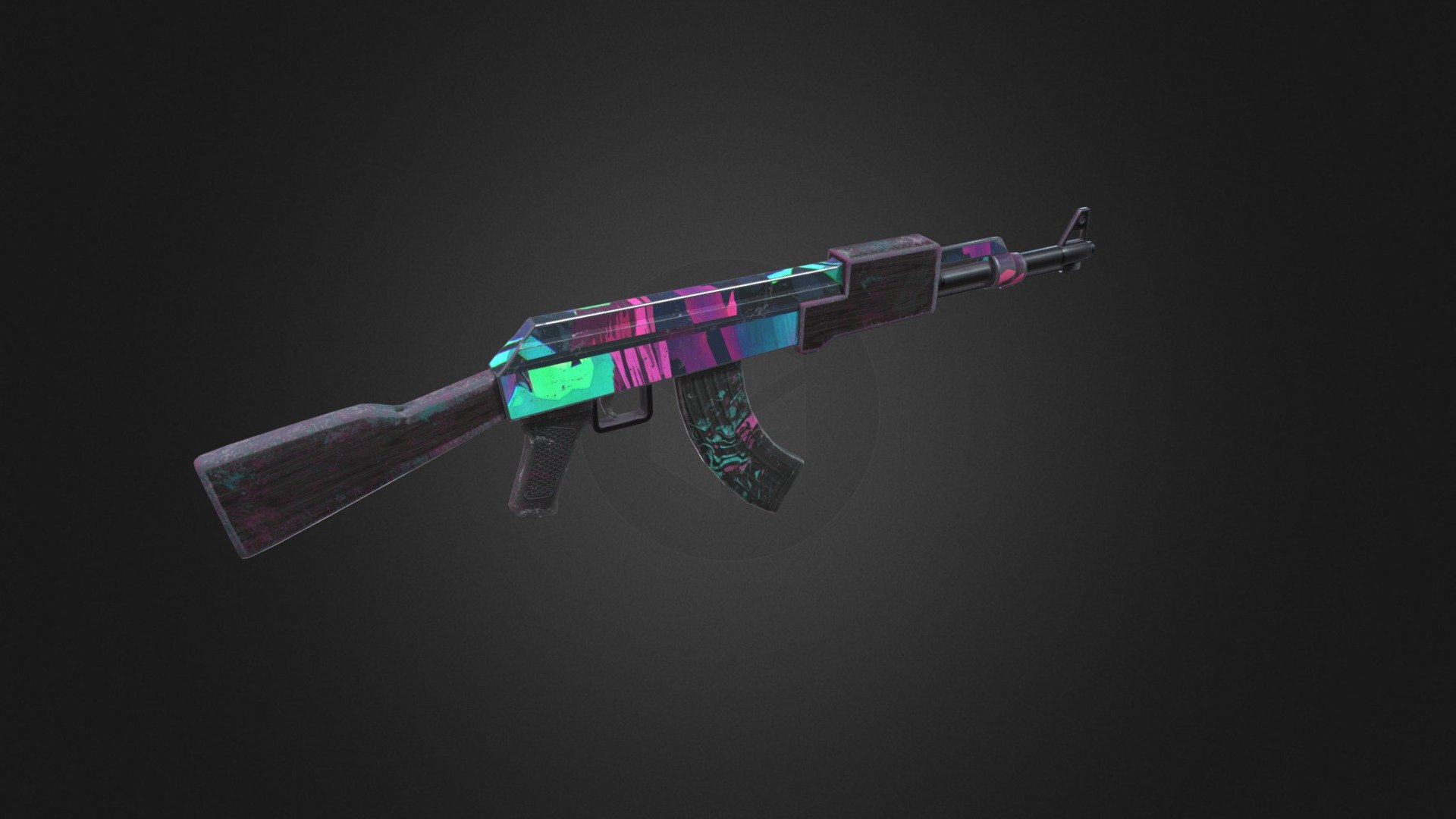 AK-47, low poly, cyberpunk slyle - Download Free 3D model by SlagPerch ...