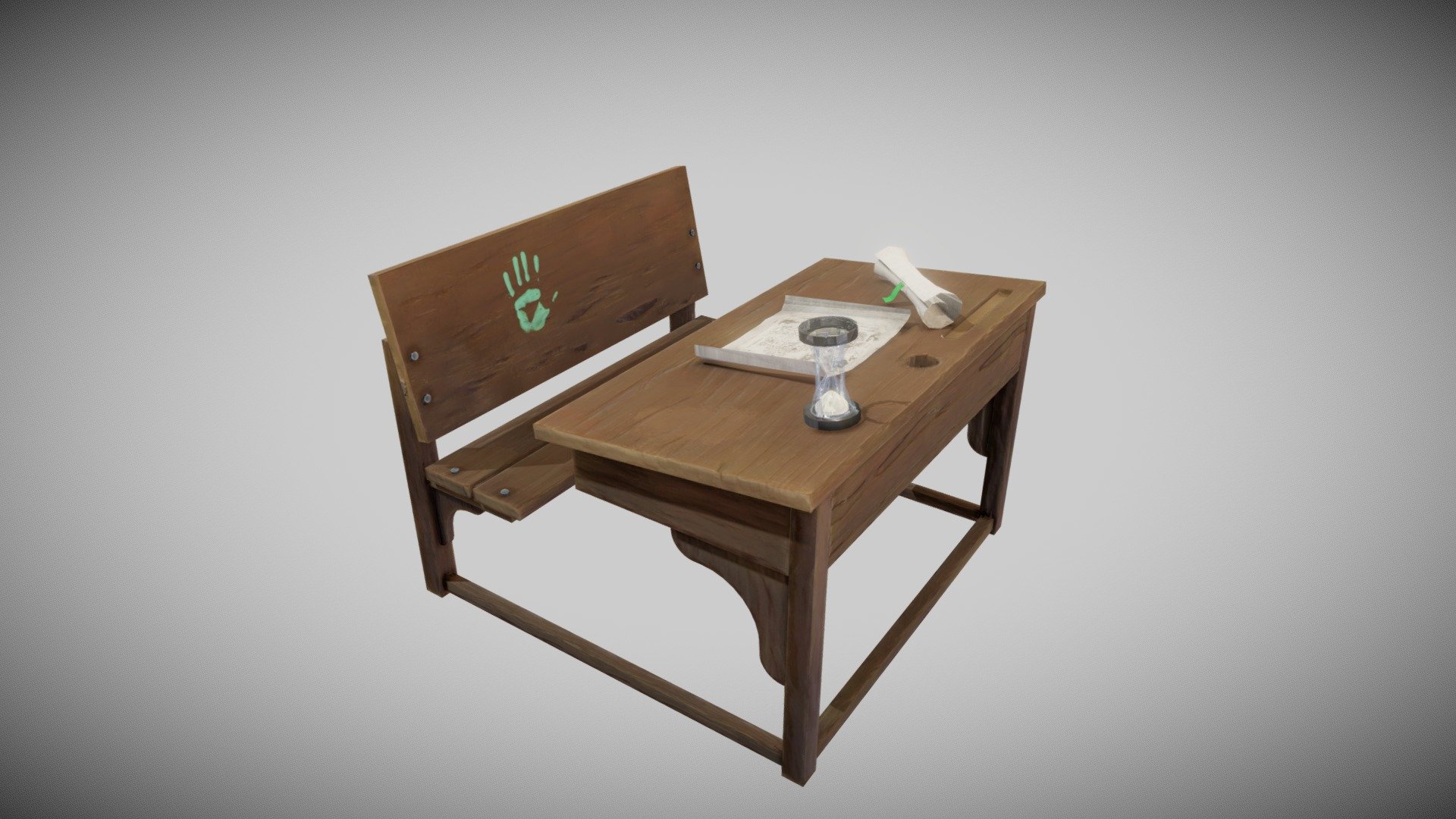 Stylized Desk - 3D model by dididiwang [8065de3] - Sketchfab
