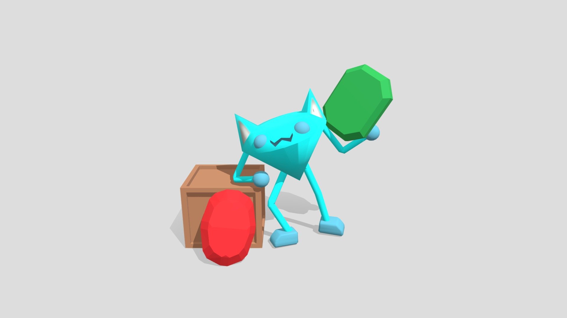 Ditz the Diamond Cat - 3D model by Dary Muhammad (@DaryMana) [806c37f ...