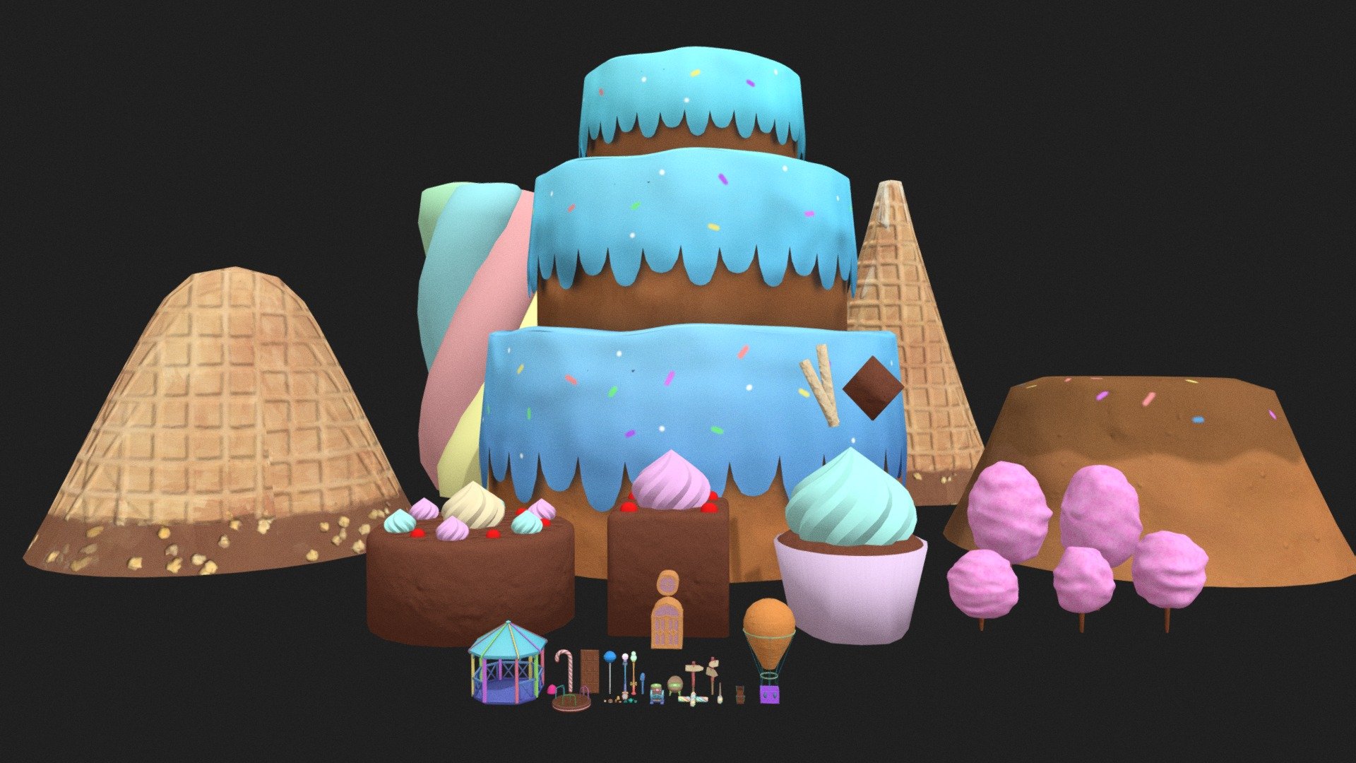 Candy World - Buy Royalty Free 3D model by Karolline Mac (@karollinemac ...