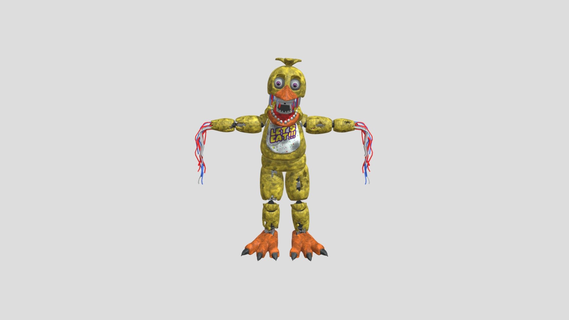 Withered Chica The Chicken - Download Free 3D model by mmaryfernandez38 ...