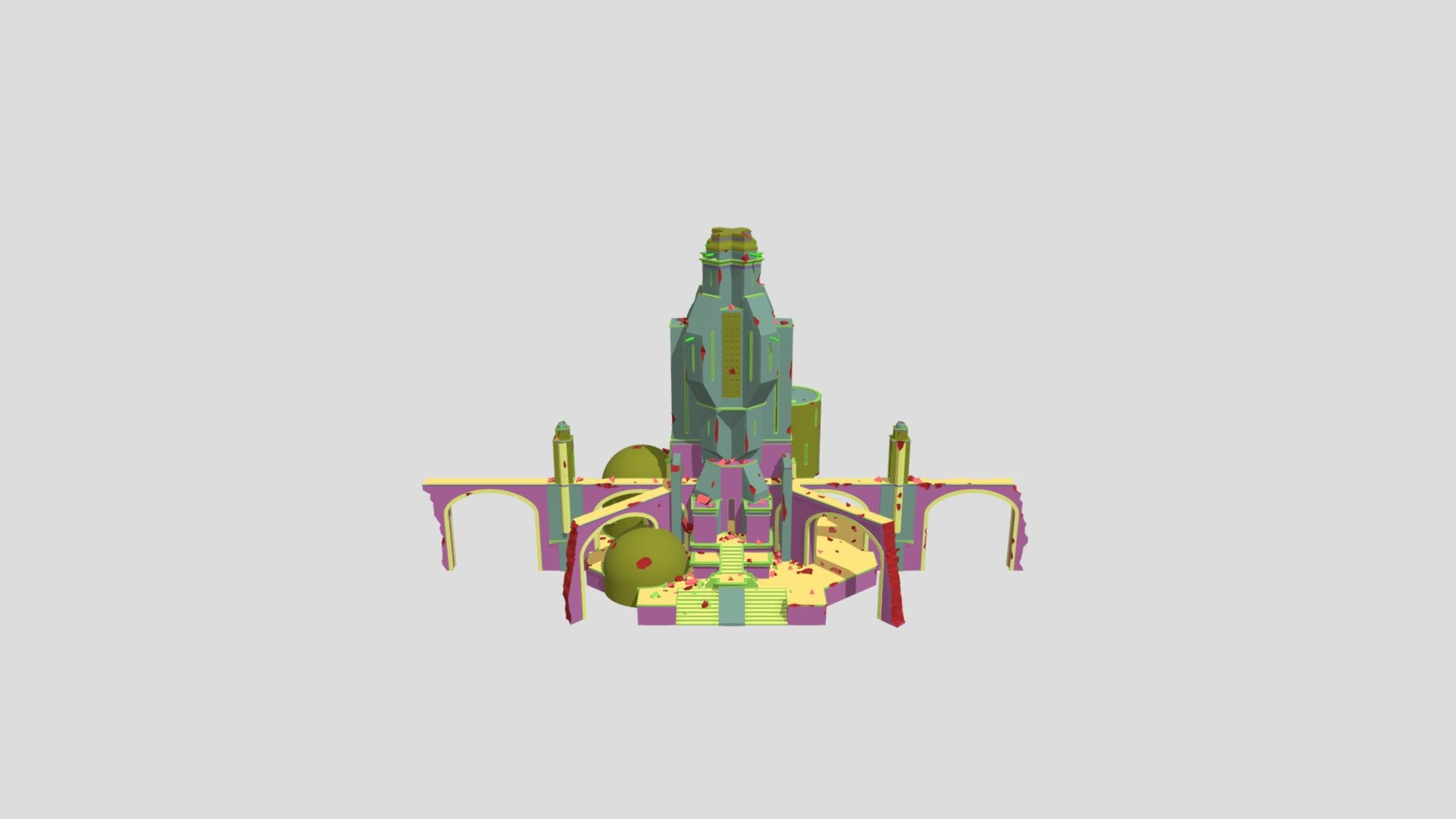 Ancient temple - 3D model by mohamedhussien [807383c] - Sketchfab