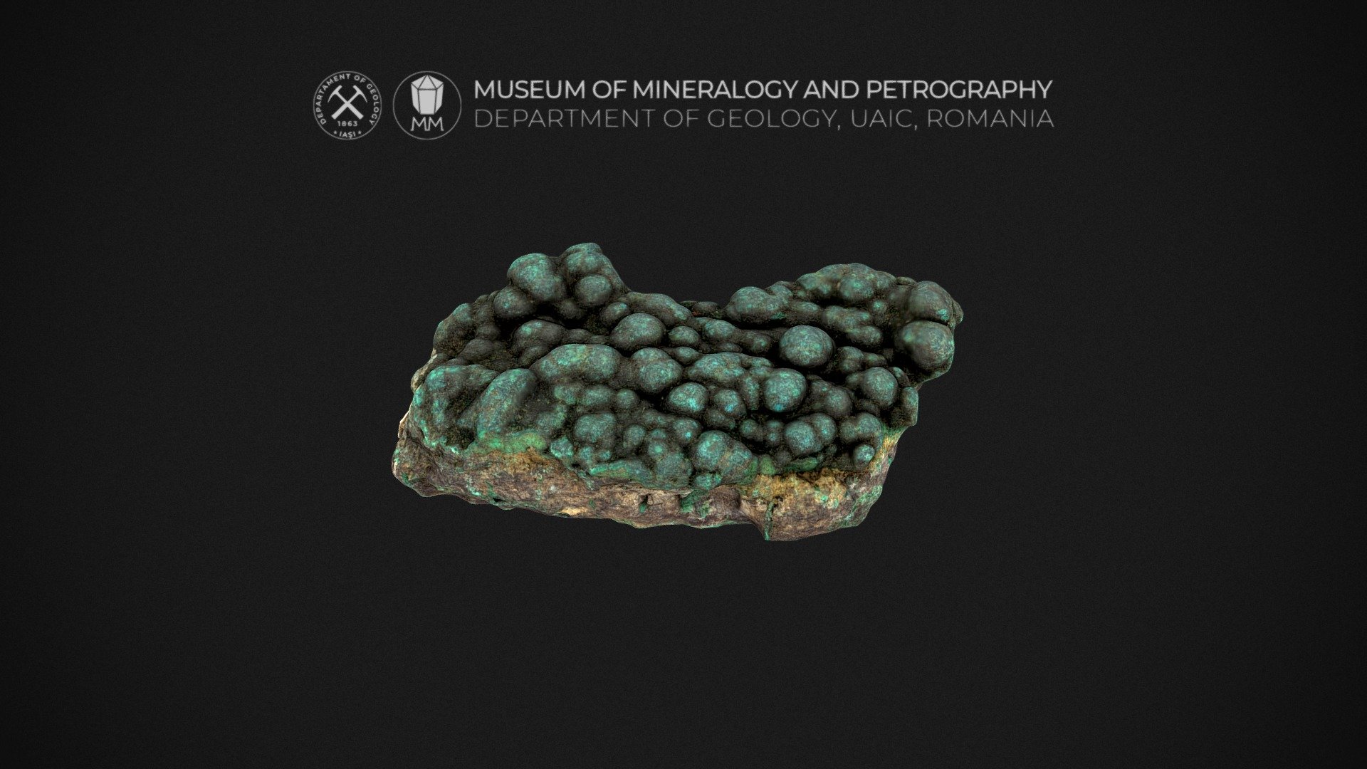Botryoidal Malachite crust (mineral) - 3D model by Museum of Mineralogy ...