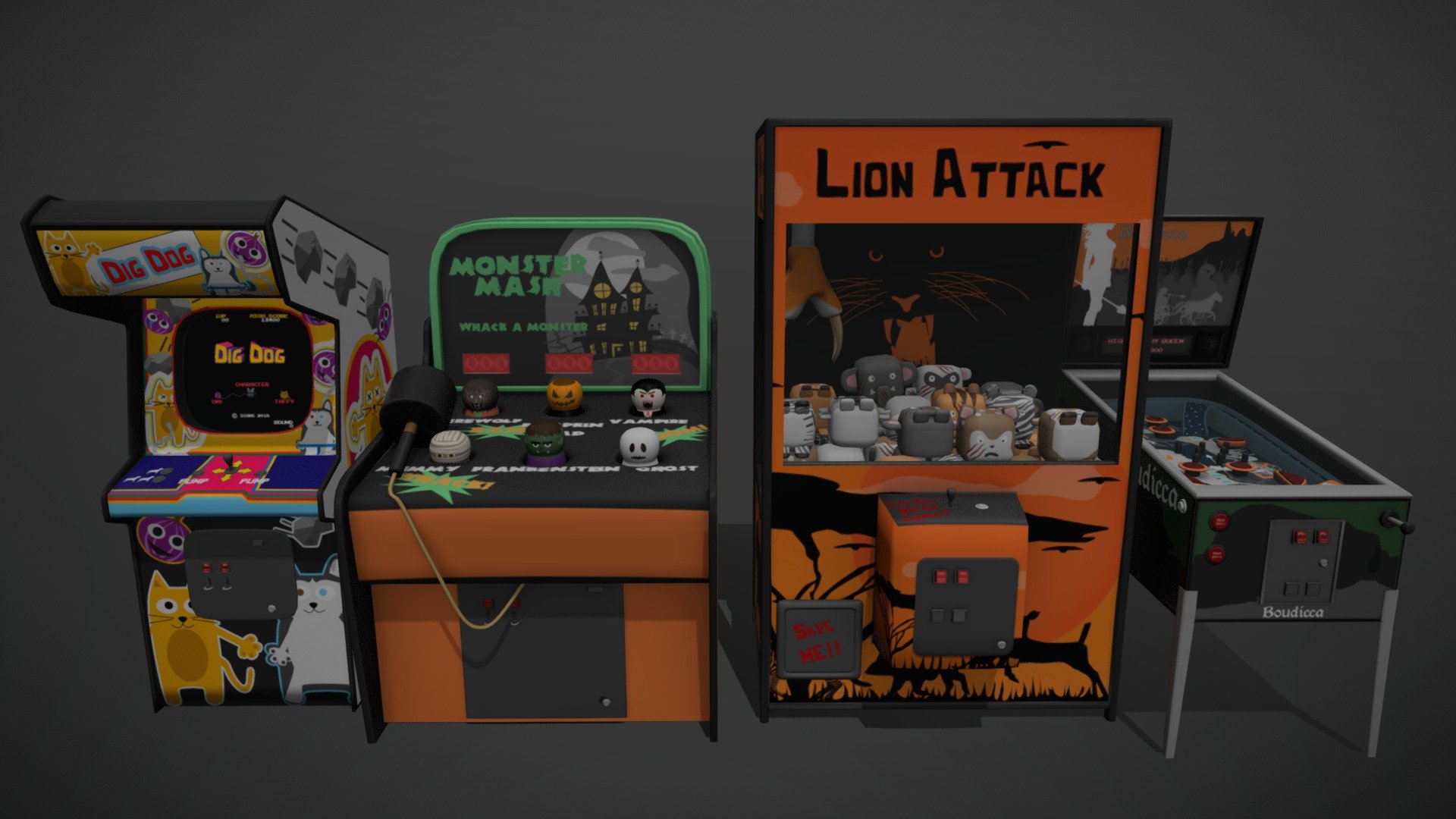 Arcade Games - 3D model by Moonsinna [8074798] - Sketchfab