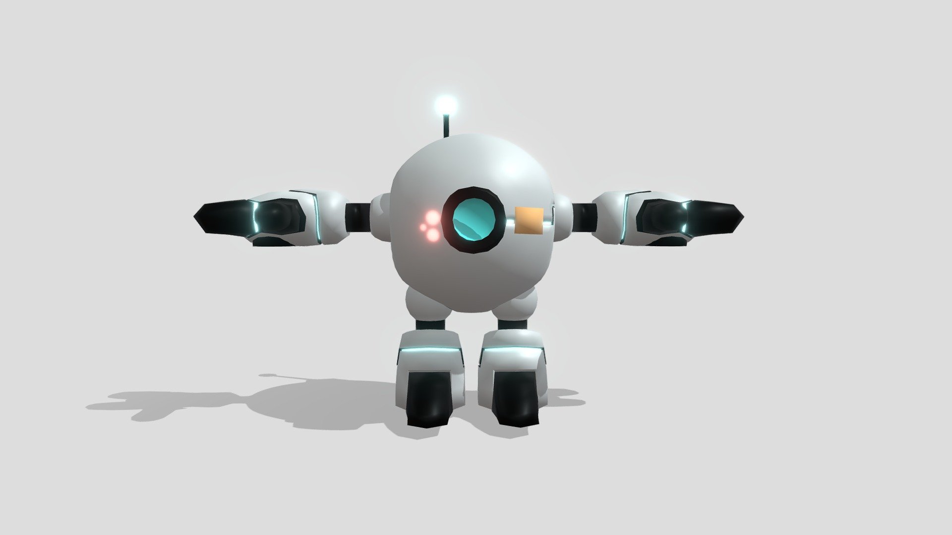 Small cute robot - Game ready - 3D model by Victor Batata (@wooxtile ...