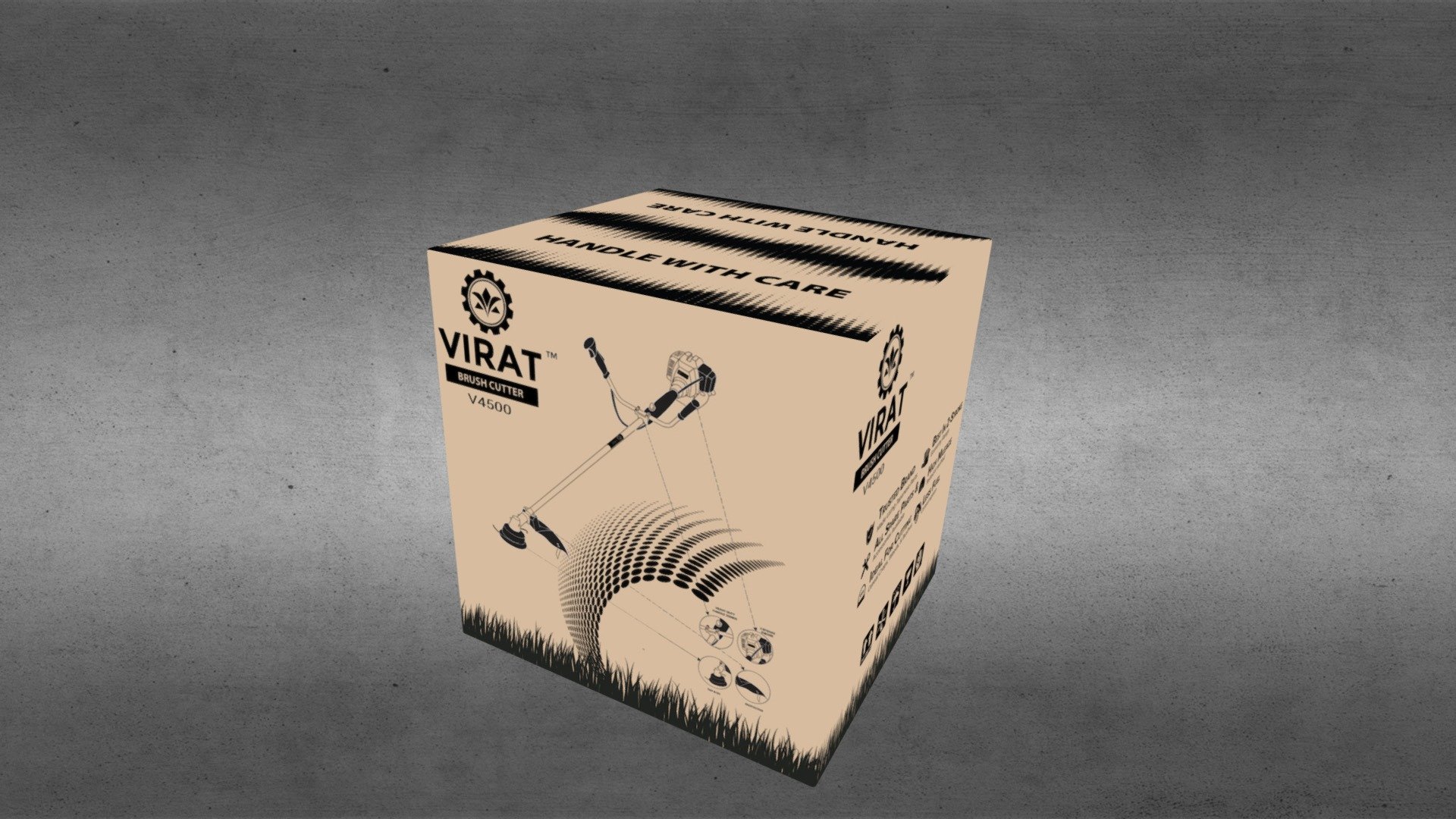 Virat Brush Cutter Box Design - 3D model by Mallya (@growfast) [807900d ...