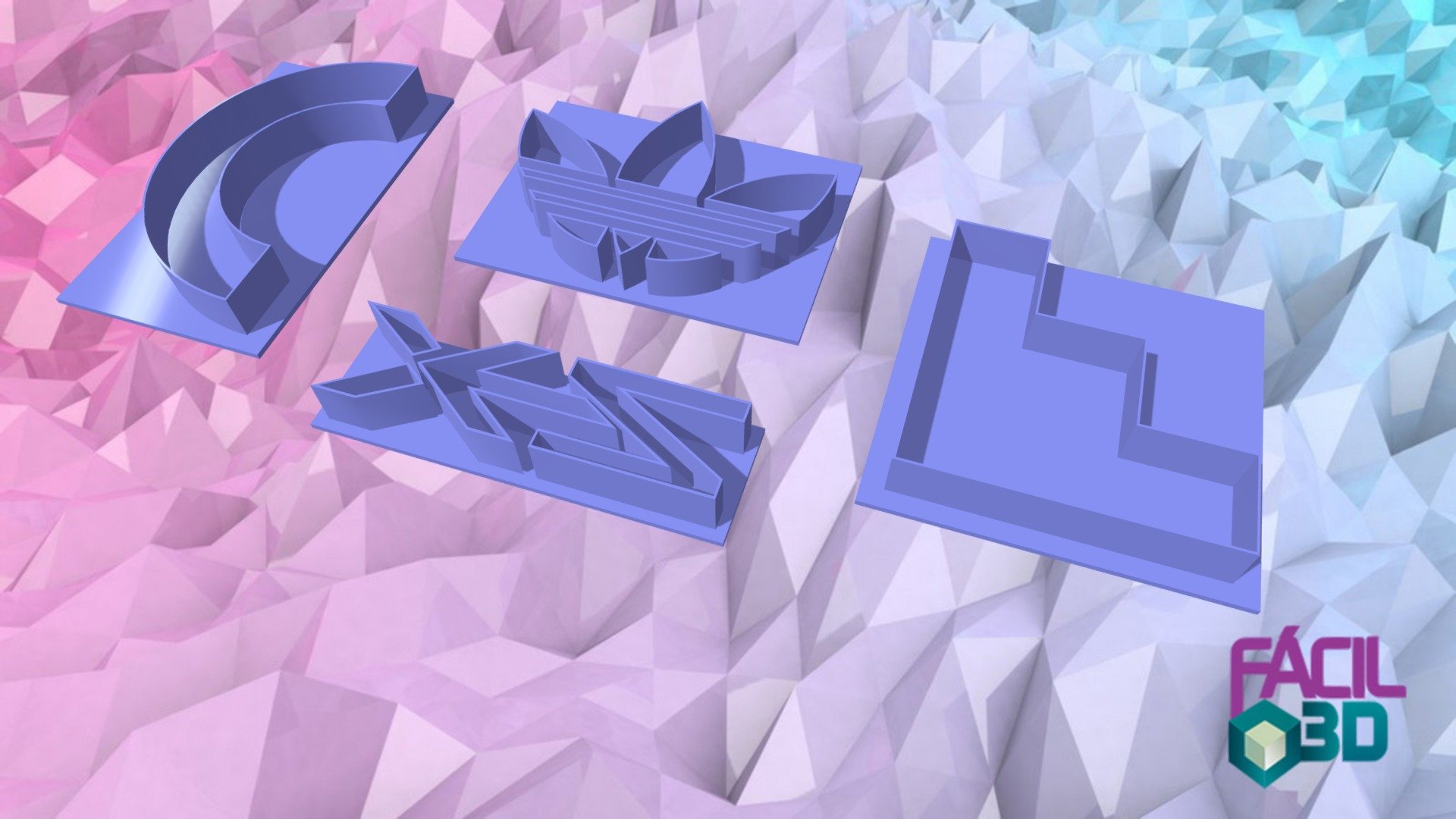 logos con base - 3D model by Facil3d [8080829] - Sketchfab