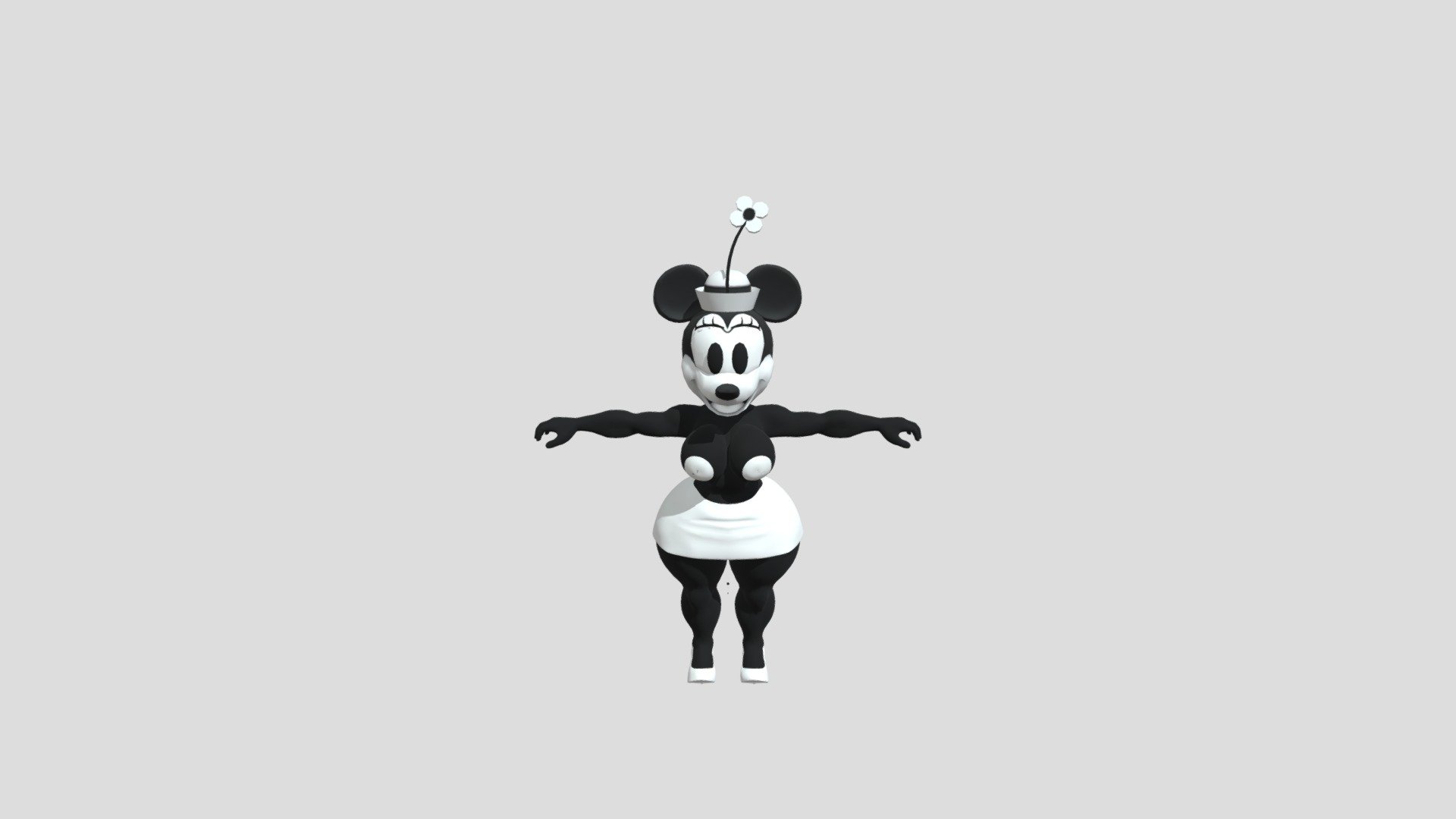 Thicc Minnie Mouse 1928 Download Free 3d Model By Marlontoon 8084295 Sketchfab