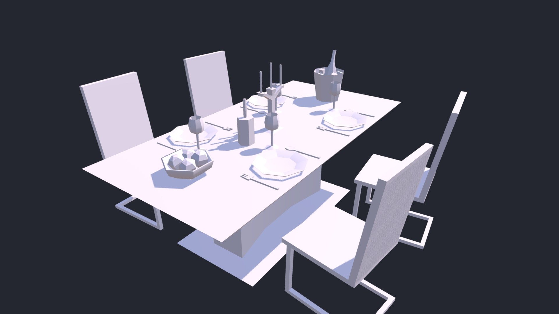 Dinner set - 3D model by Bell.Angsirikul [8084555] - Sketchfab