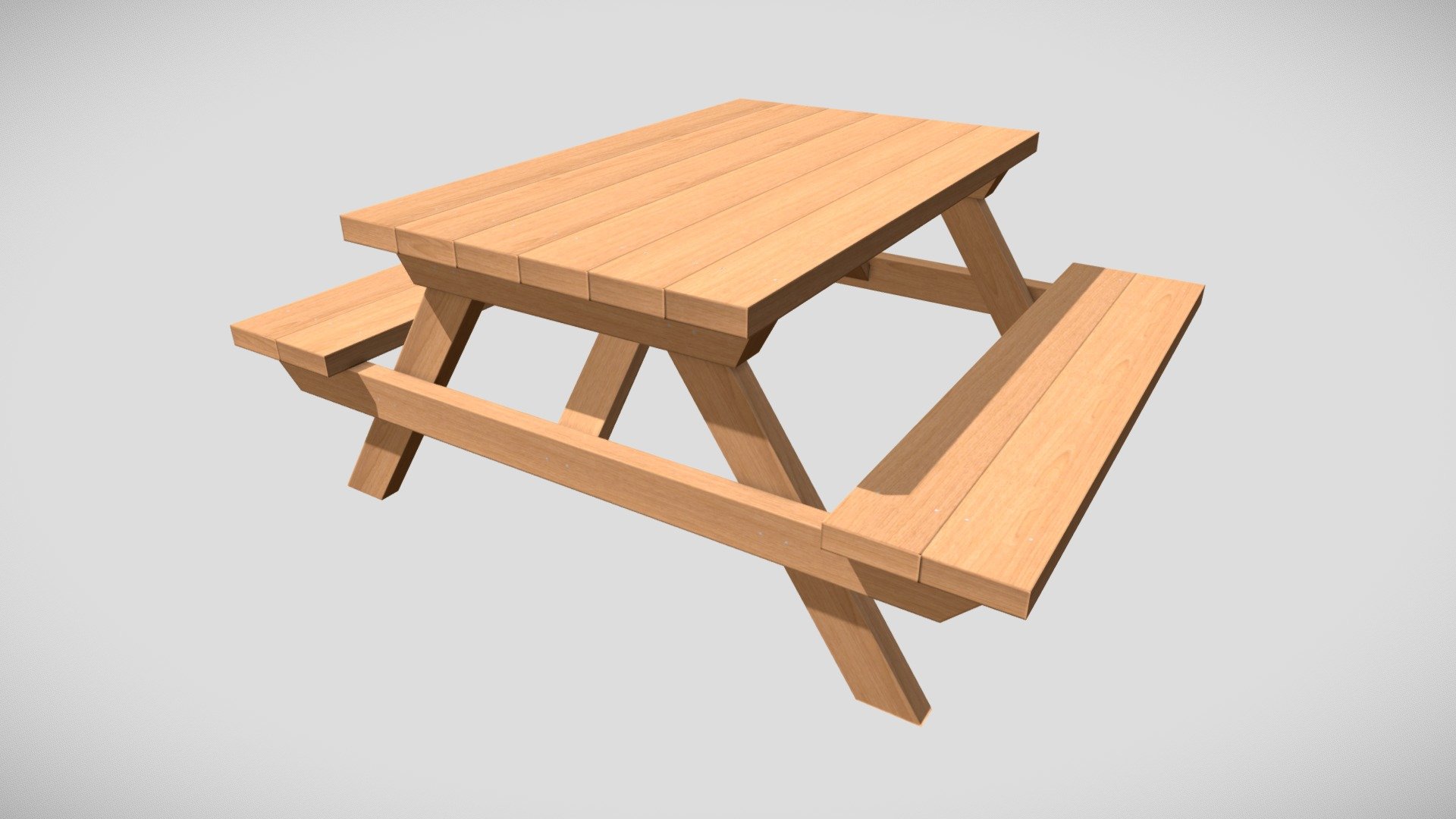 Picnic Table - Download Free 3D model by Plat (@plat251) [8085f3b ...