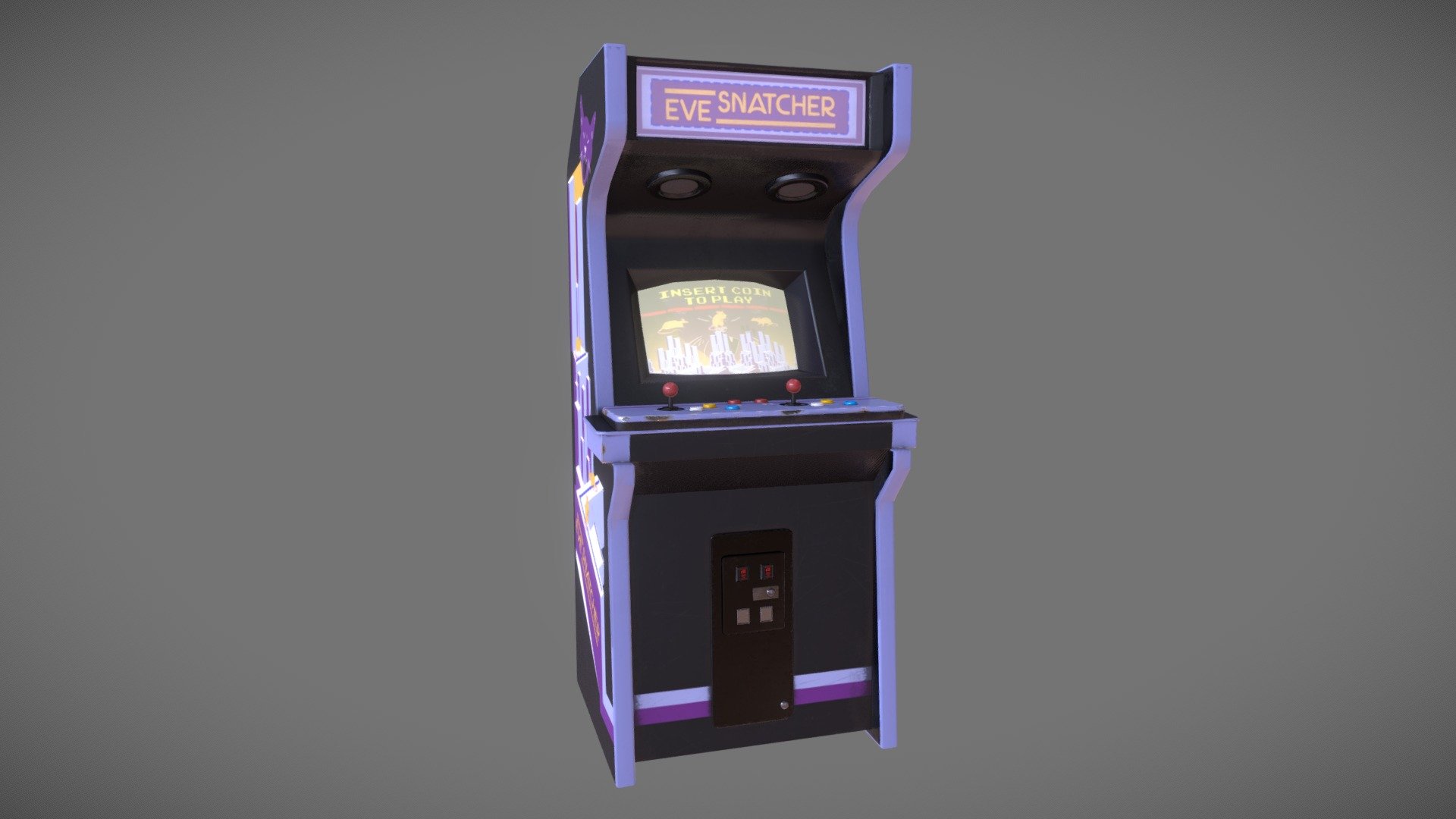 Arcade Cabinet Model - 3D model by celinasandoval [8087b61] - Sketchfab