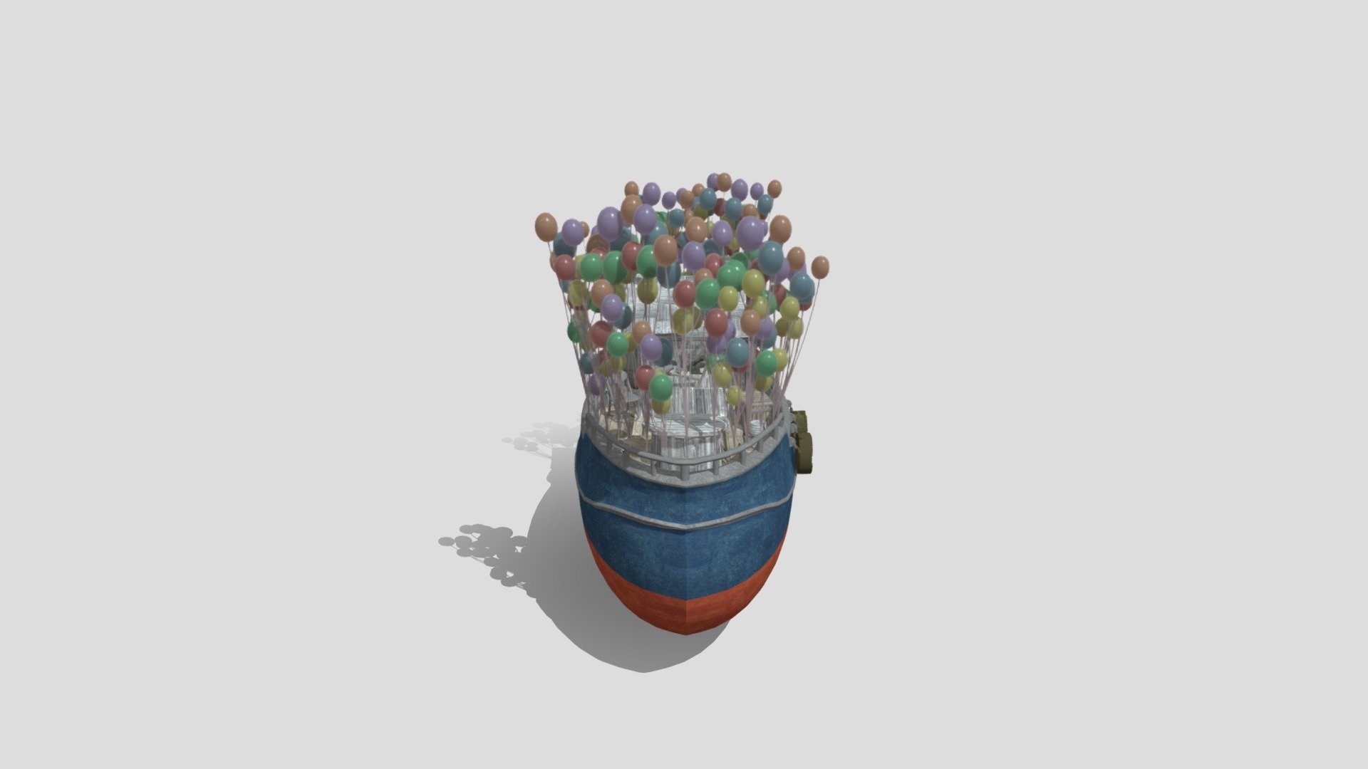 Ship with baloon - Poupelle of the Chimney Town - 3D model by vlabmooo ...