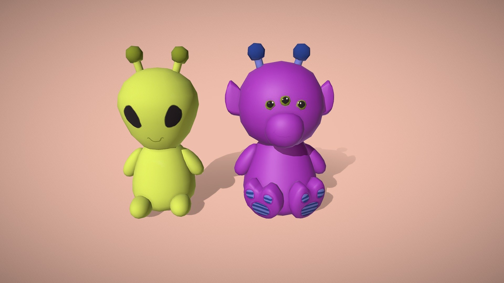 Alien Teddys - 3D model by Kim Baker (@Kim_Baker) [808945f] - Sketchfab