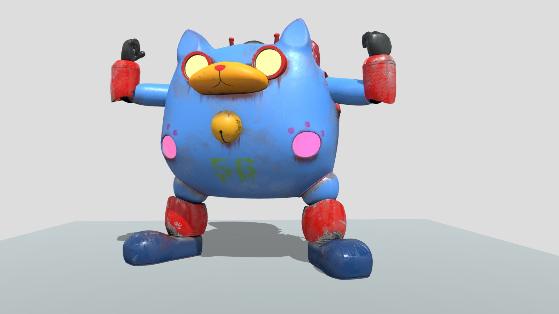 Cat robot - 3D model by akatombo (@saruruns) [808a5fb] - Sketchfab