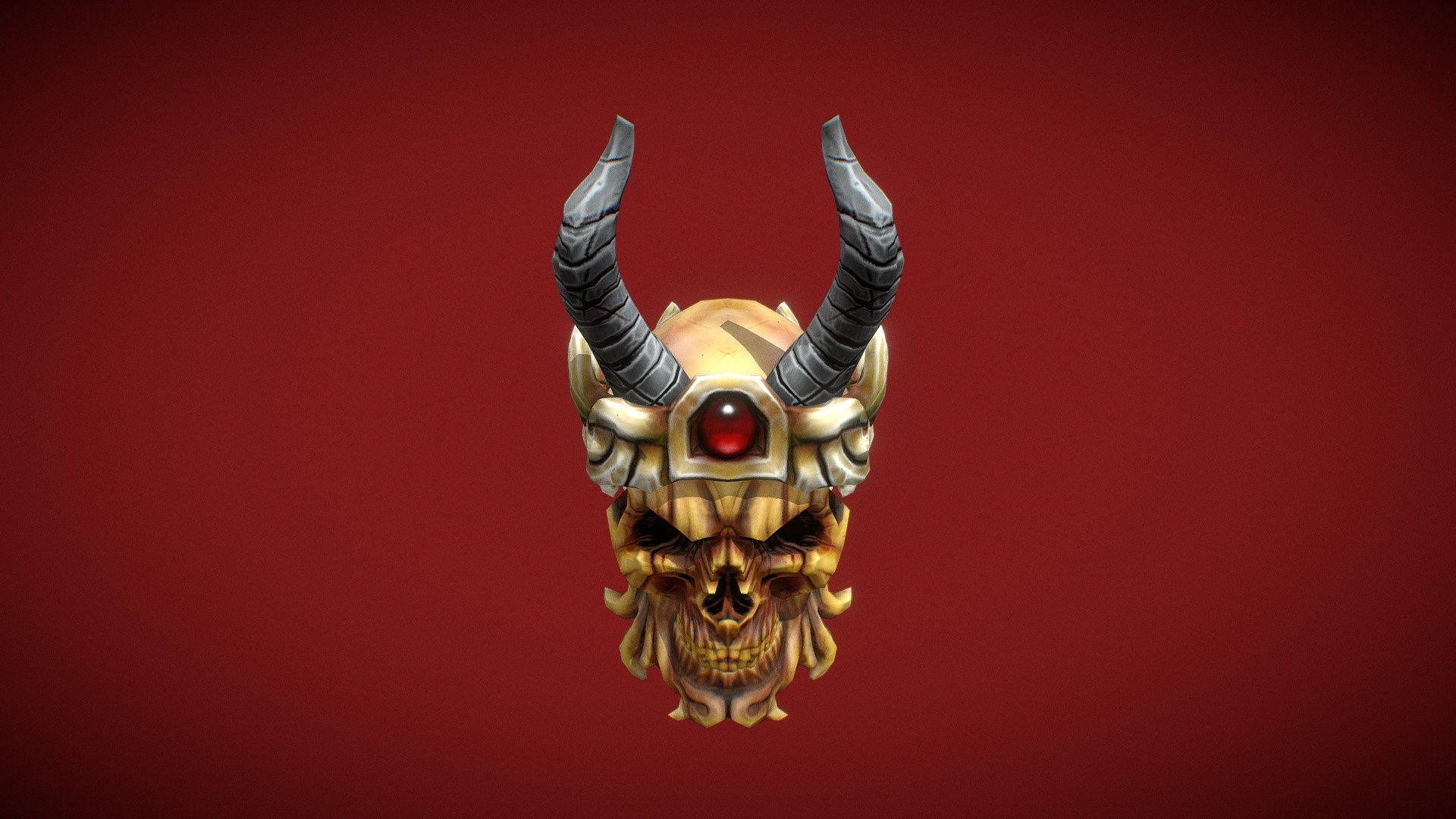 Skull hand painted, stylized pbr - 3D model by ricardocaixe [808eac9 ...