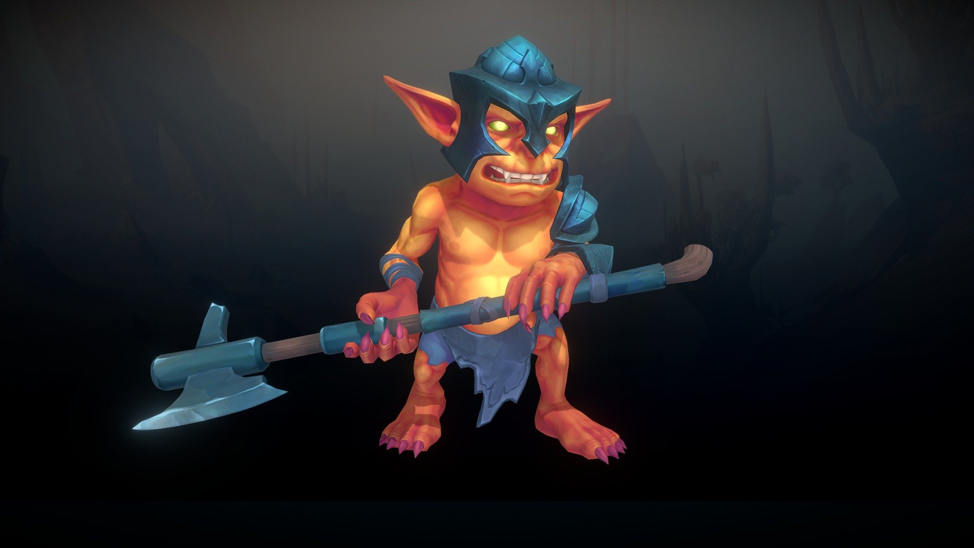 Stylized Fantasy Gremlin Warrior - 3D model by N-hance Studio ...