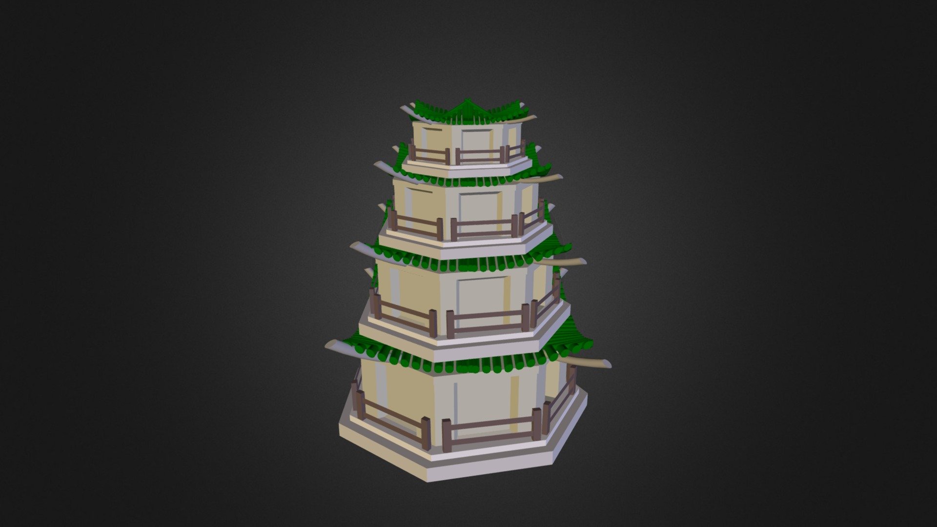 Pagoda - 3D model by luzadrianagualito [8099390] - Sketchfab