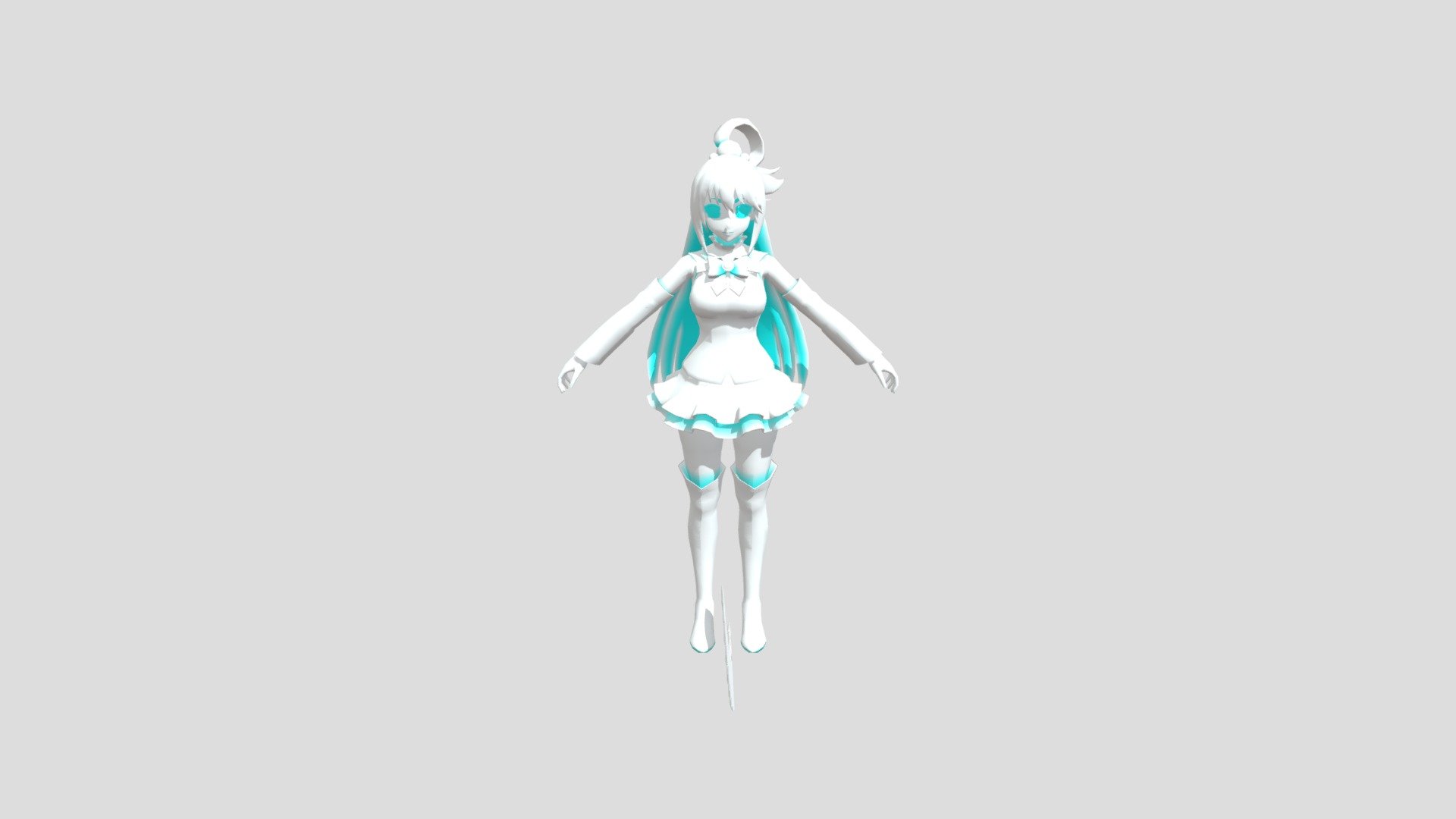 Aqua Konosuba - Download Free 3D model by Oui (@metooanicet) [809d67b] - Sketchfab