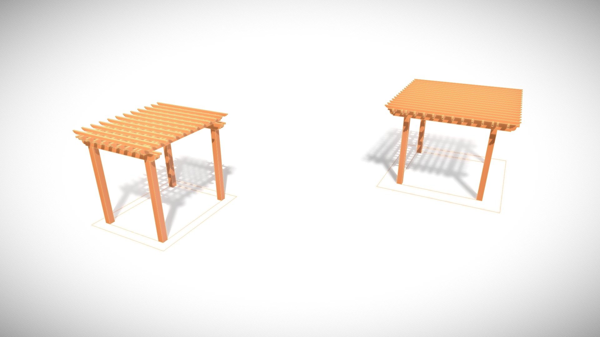 Custom Pergola, 10x12 Size - 3D model by Forever Redwood [809de49 ...