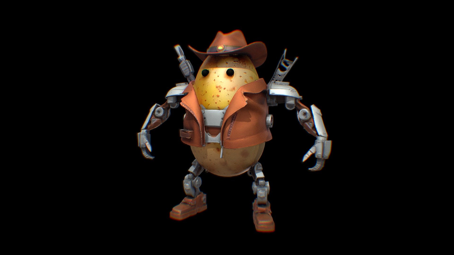 Cyborg Cowboy Potato (Animated) - Download Free 3D model by Jungle Jim ...