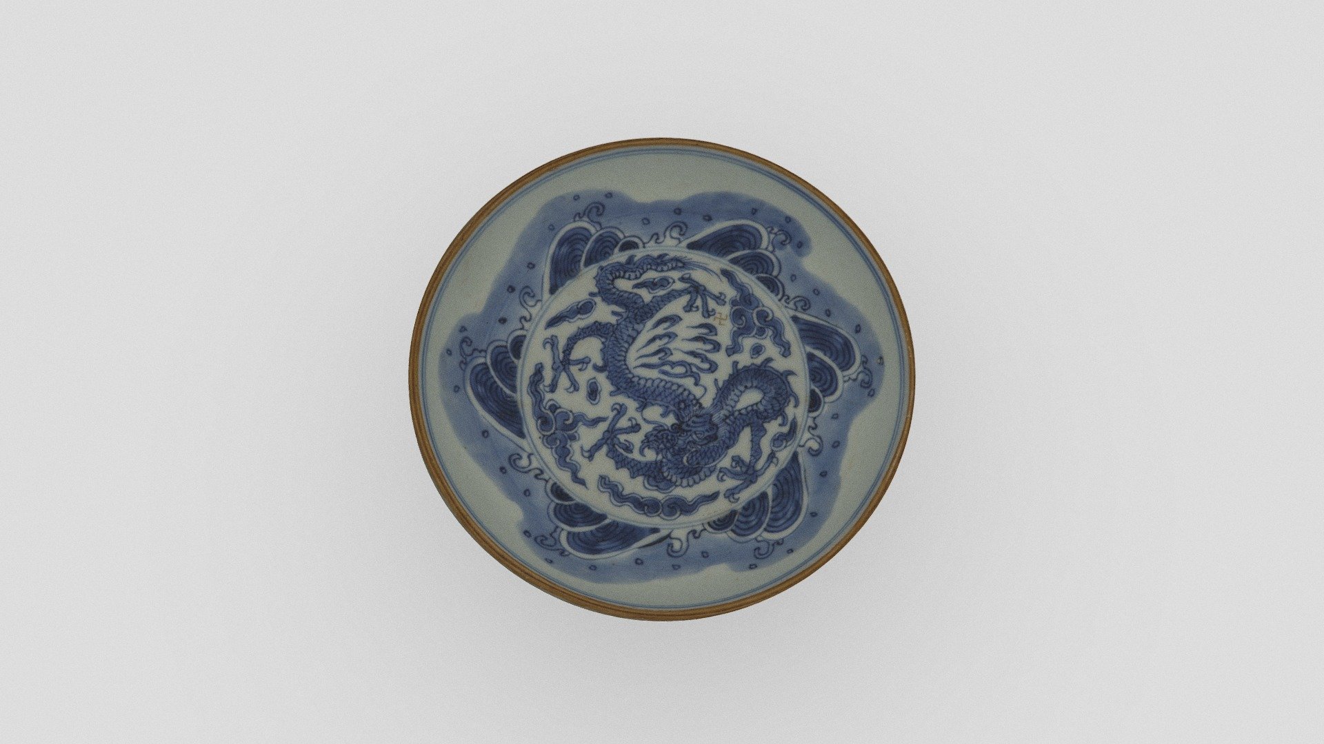 01053 Museum Collection Sea dragon plate - Buy Royalty Free 3D model by ...