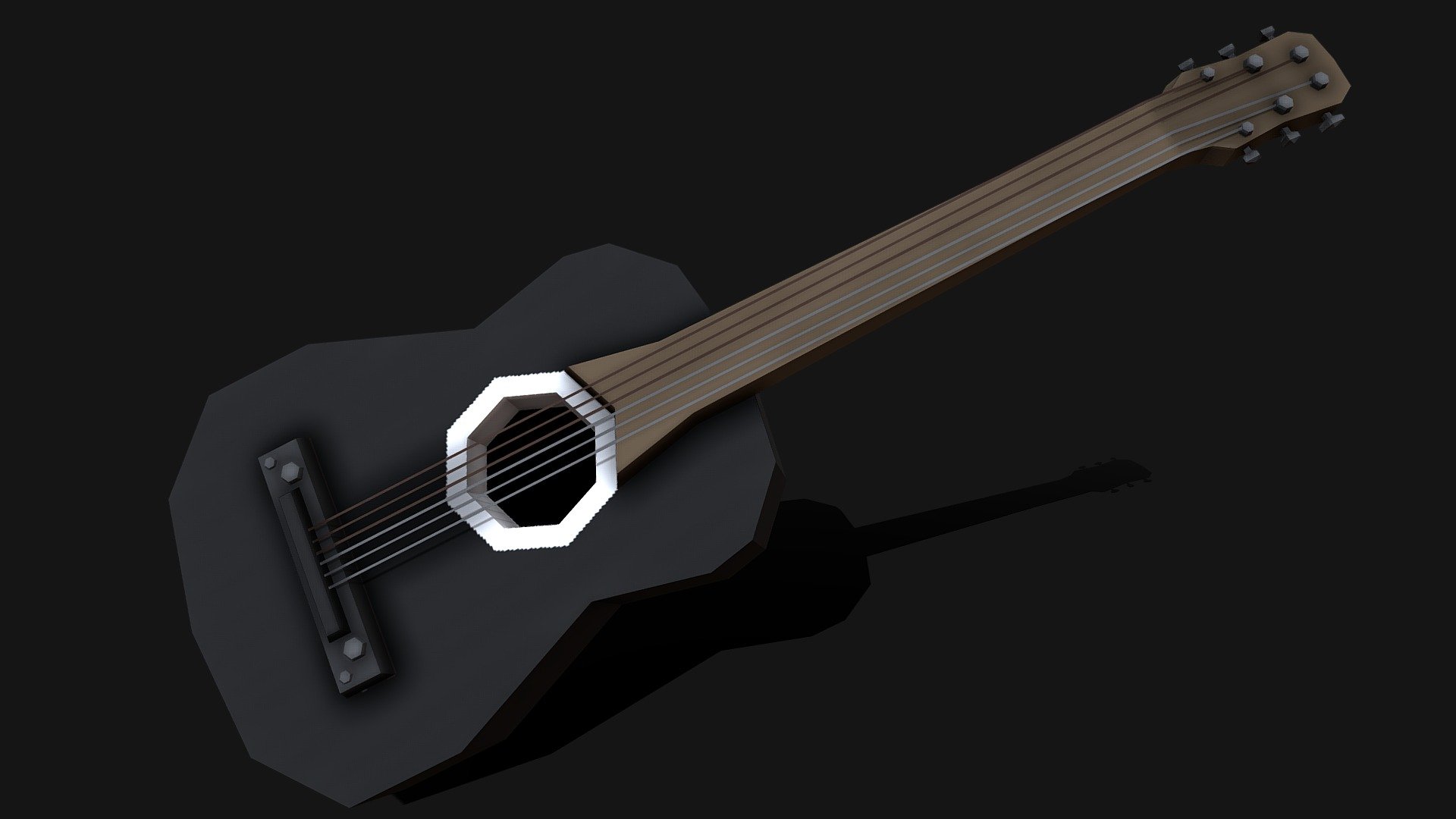 Guitar (Low Poly) - 3D model by Likonisa (@eDU6tjT5IDwTntq) [80a172a ...