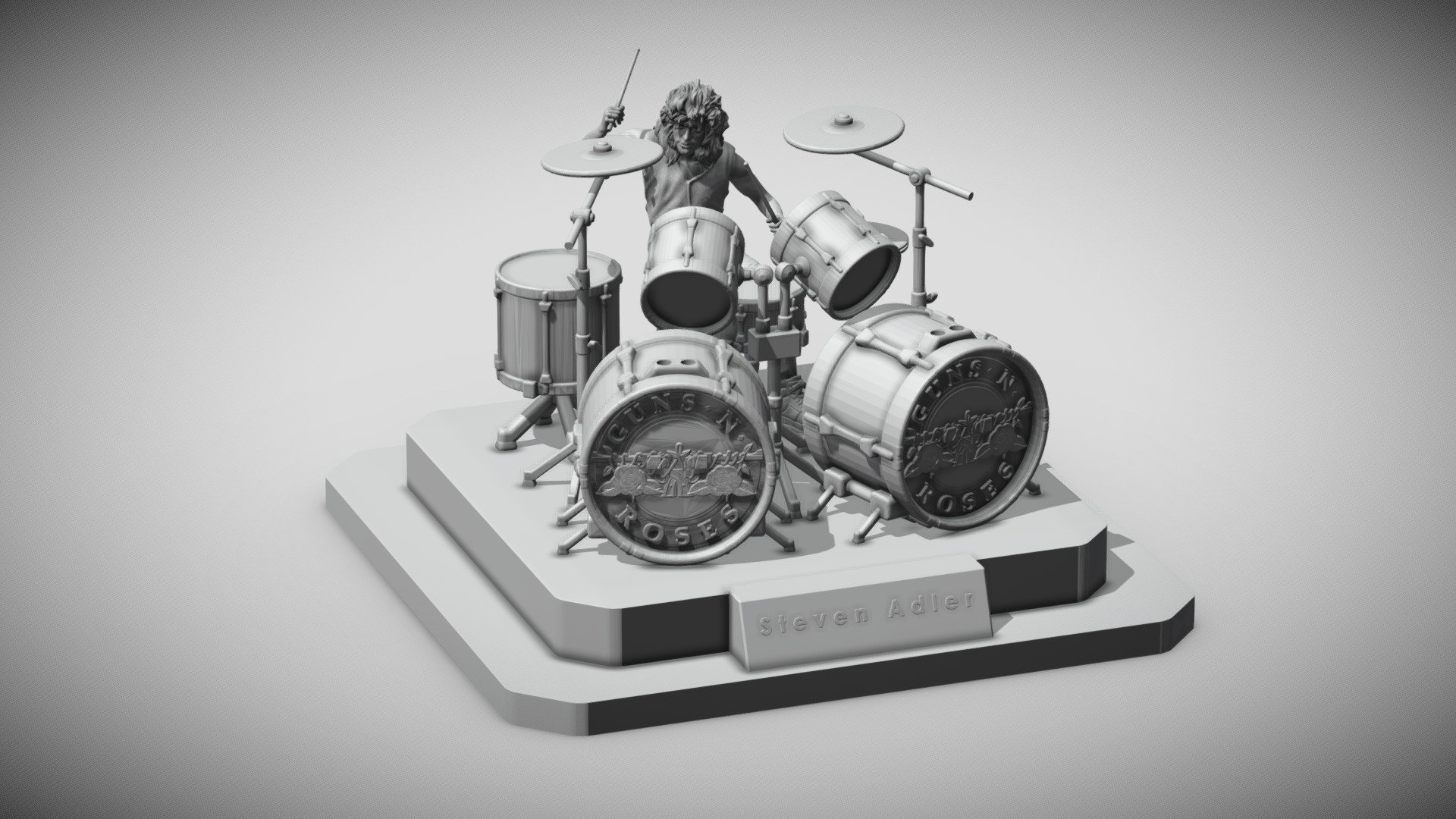 steven adler GNR - 3d printing - Buy Royalty Free 3D model by ronnie ...