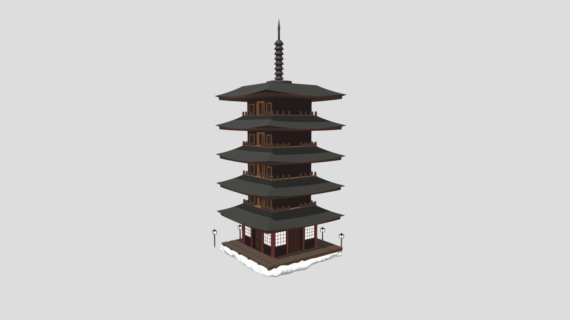 Japanese shrine - Download Free 3D model by arieffitrah [80a8e63 ...