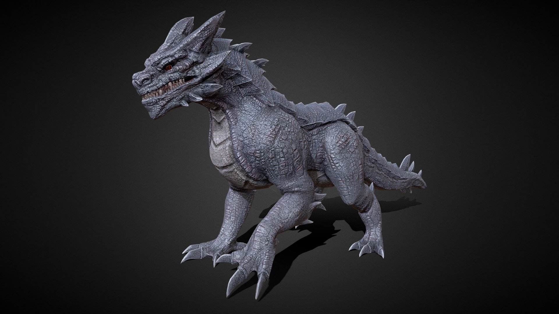 Drake The Dragon - Wingless Dragon - Ver 2 - Buy Royalty Free 3D model ...