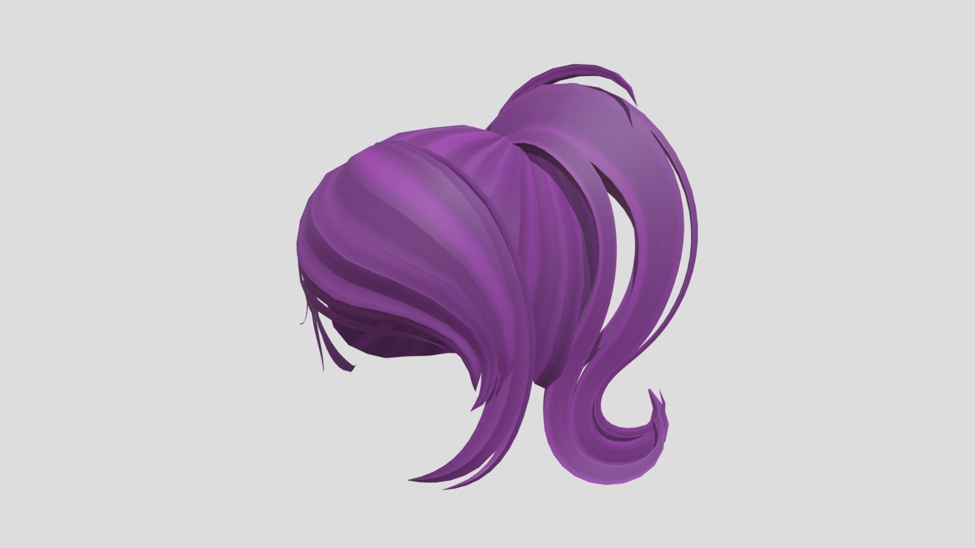 Purple Hair With Poney Tail - Download Free 3D model by Ace-Jane (@LGBT ...