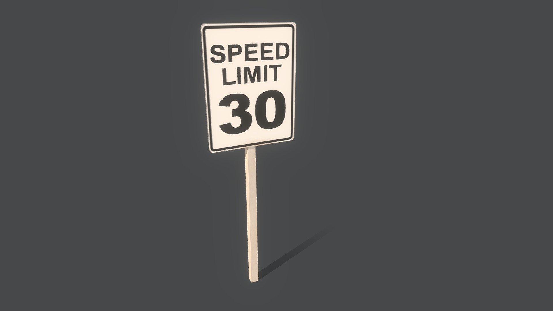 30 Mile Road Sign - Download Free 3D model by cig3d [80b3c3e] - Sketchfab