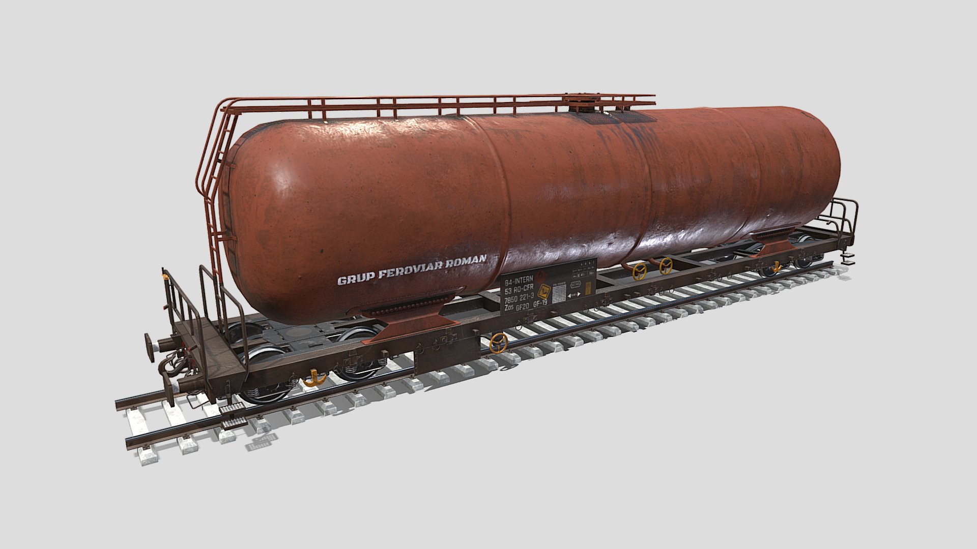 CFR Tanker Rail Car V1 - Buy Royalty Free 3D model by dragosburian ...