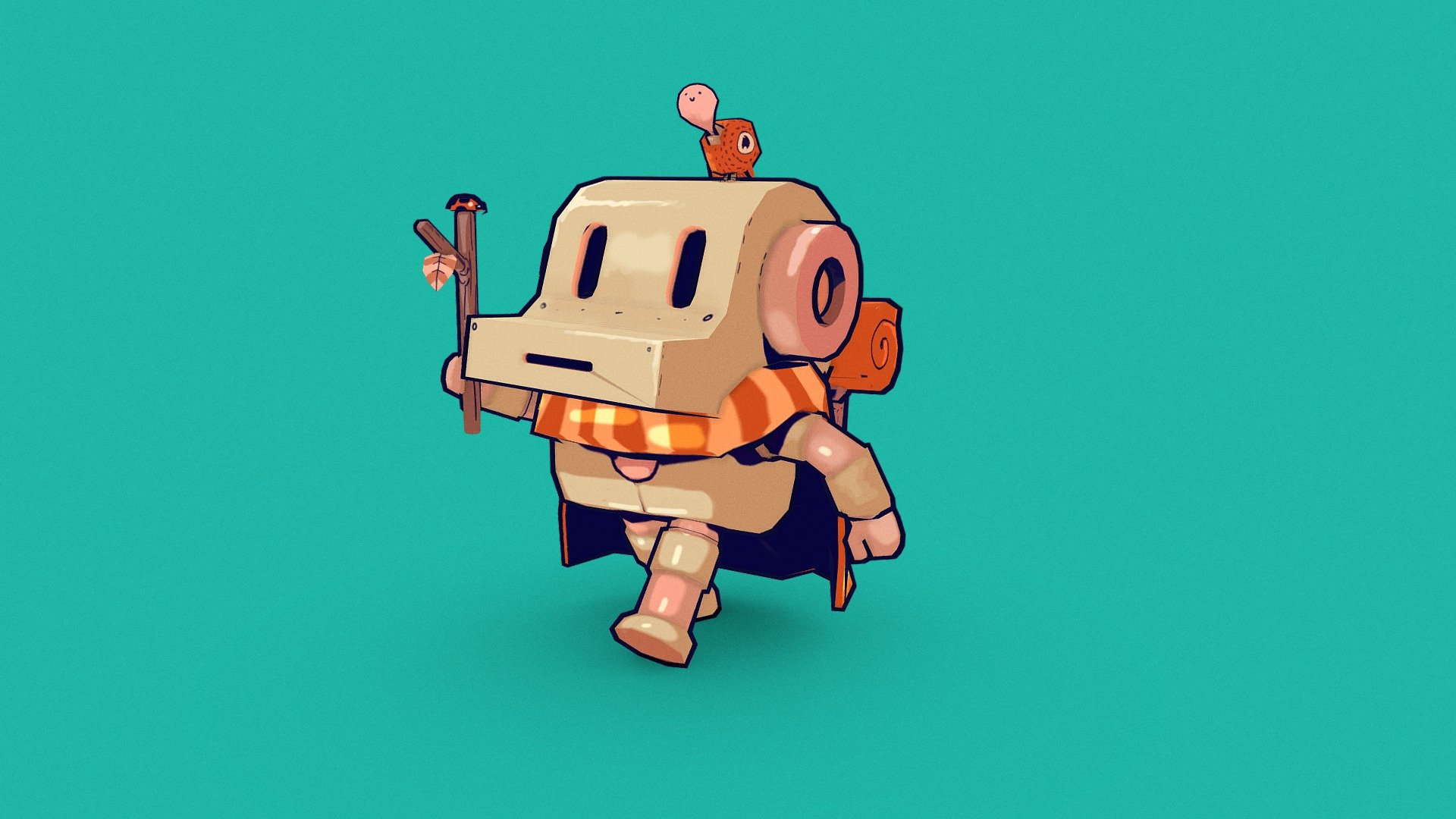 Pooom- cute robot - 3D model by minhnguyen2k [80b75ef] - Sketchfab