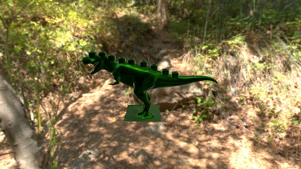 Menorah T Rex - 3D model by HoneyPoint3D (@nkloski) [80b8d7f] - Sketchfab