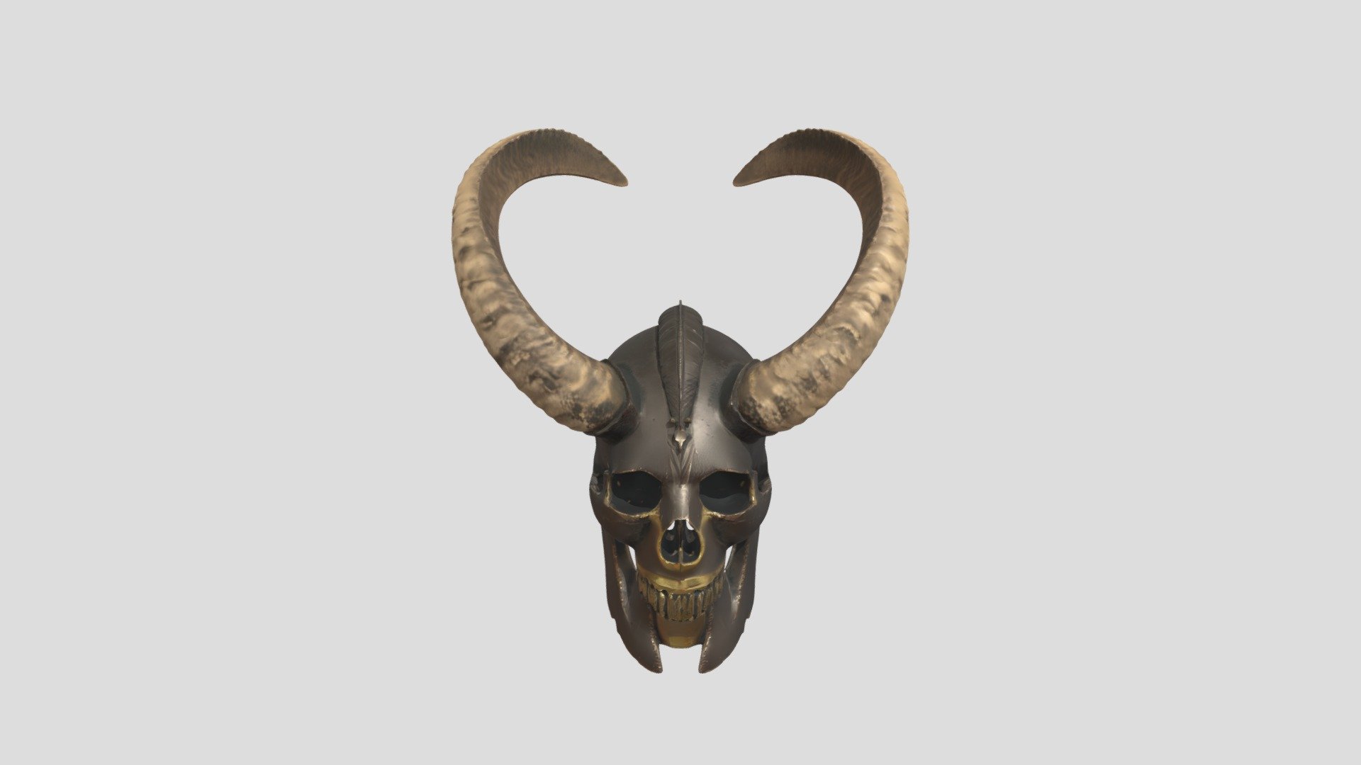 ornate horned skull helmet - 3D model by oscuridadporhonor [80b8e34 ...