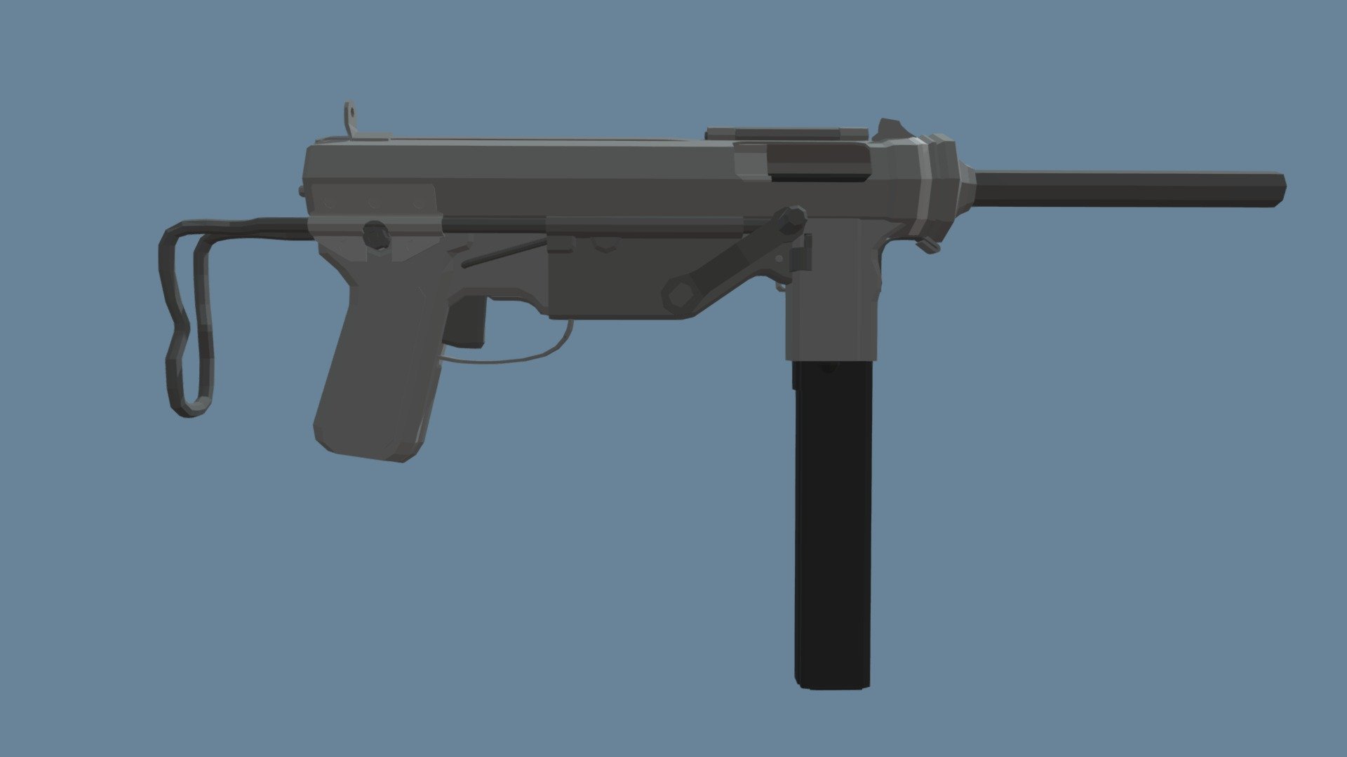 M3 Submachine Gun (Low-Poly) - Download Free 3D model by GoldbergR ...
