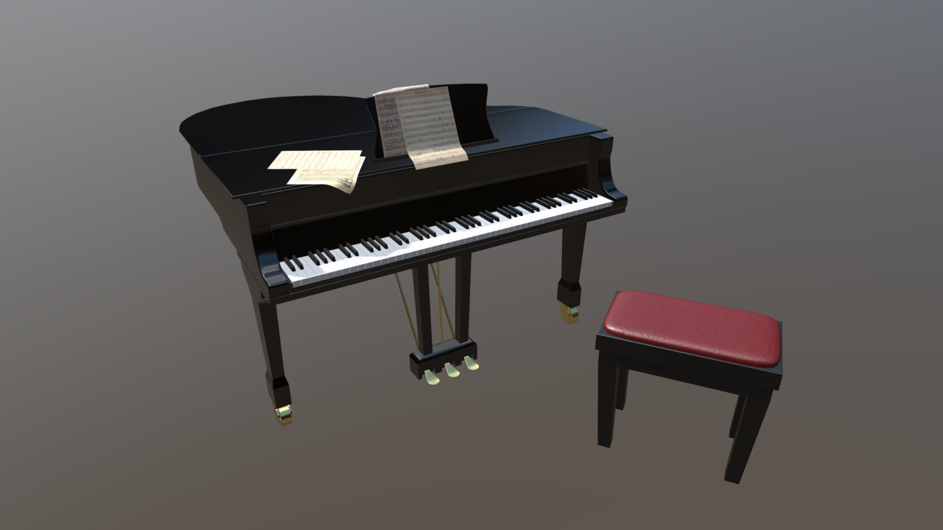 piano - 3D model by guidogc (@Doguigc) [80bb78e] - Sketchfab