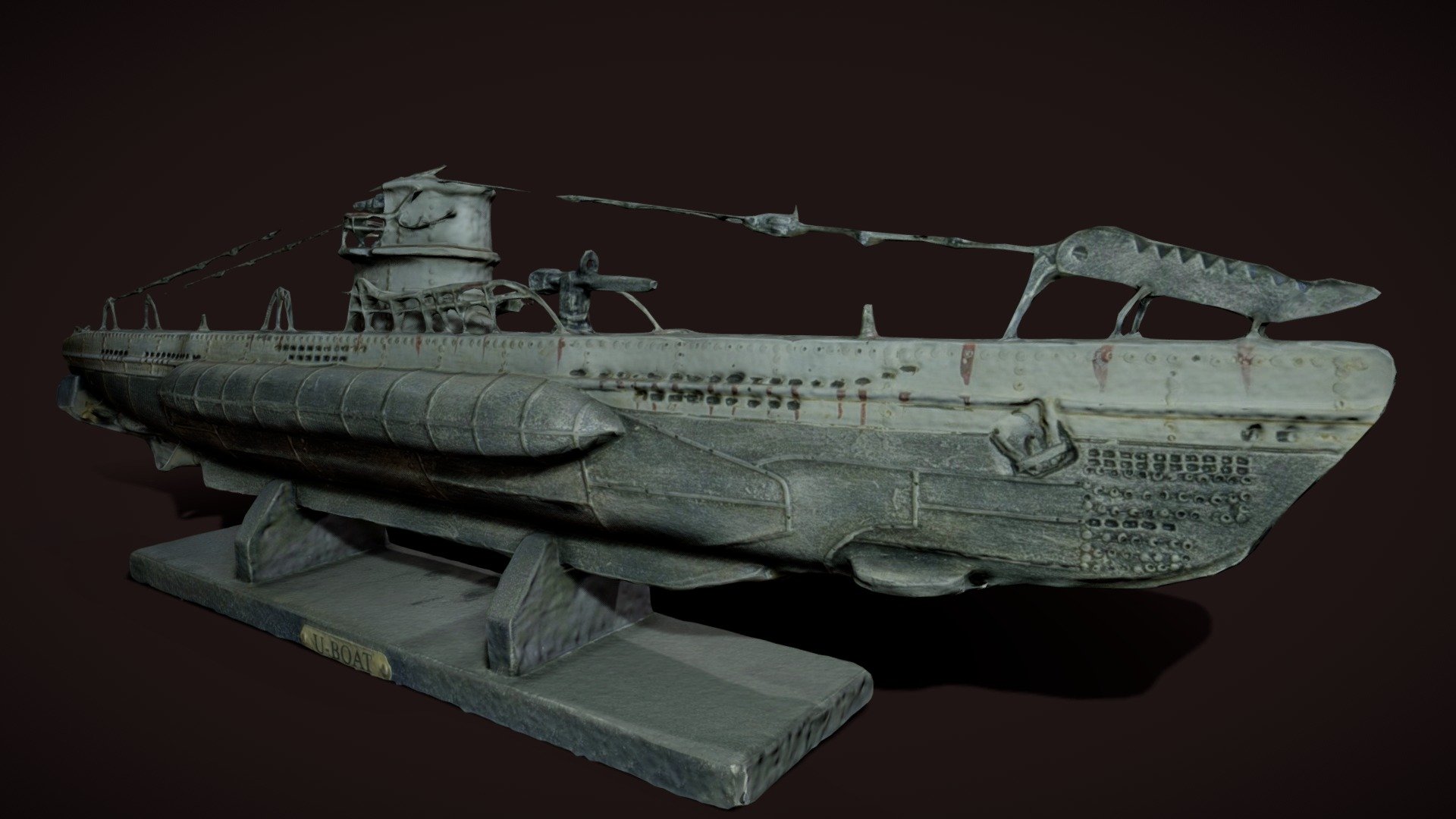 PhotoScaned U-Boat Miniature - Download Free 3D model by Xabier ...