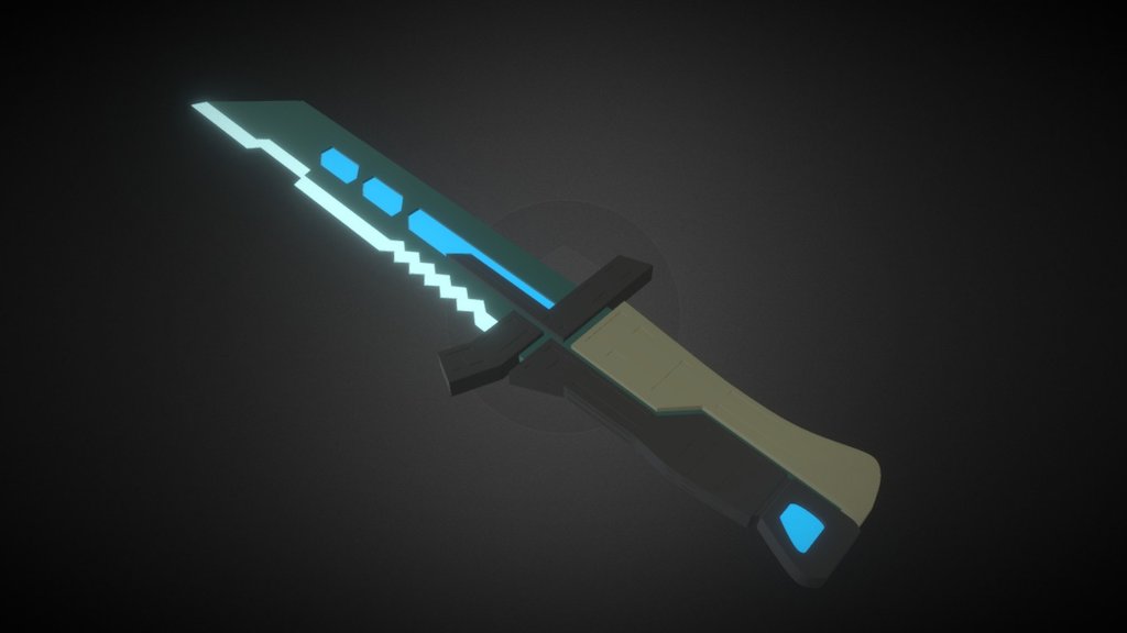 Futuristic knife - 3D model by zeron [80bcaac] - Sketchfab