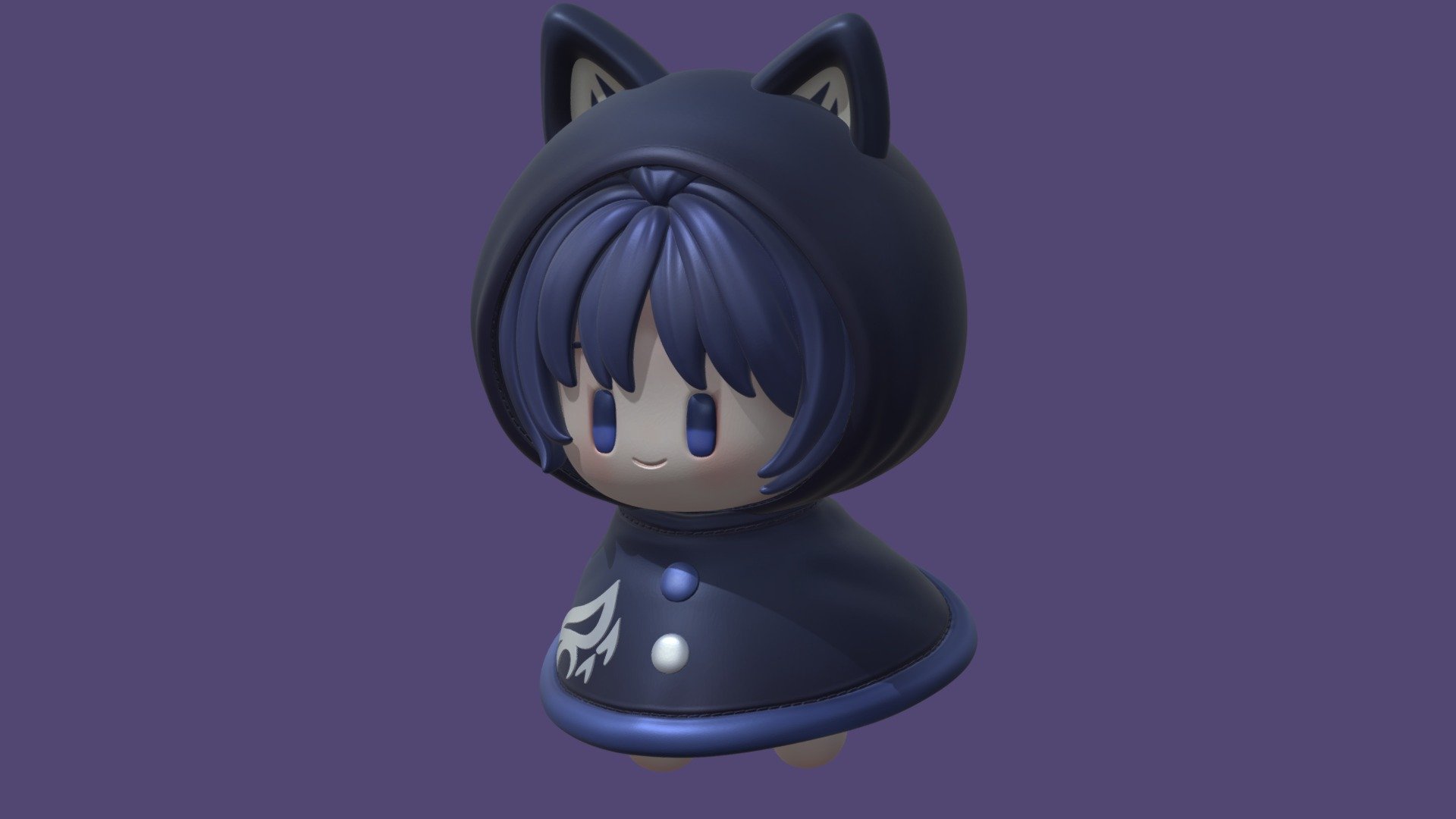 Cute cat Scaramouche /Scarameow Genshin impact - Download Free 3D model ...