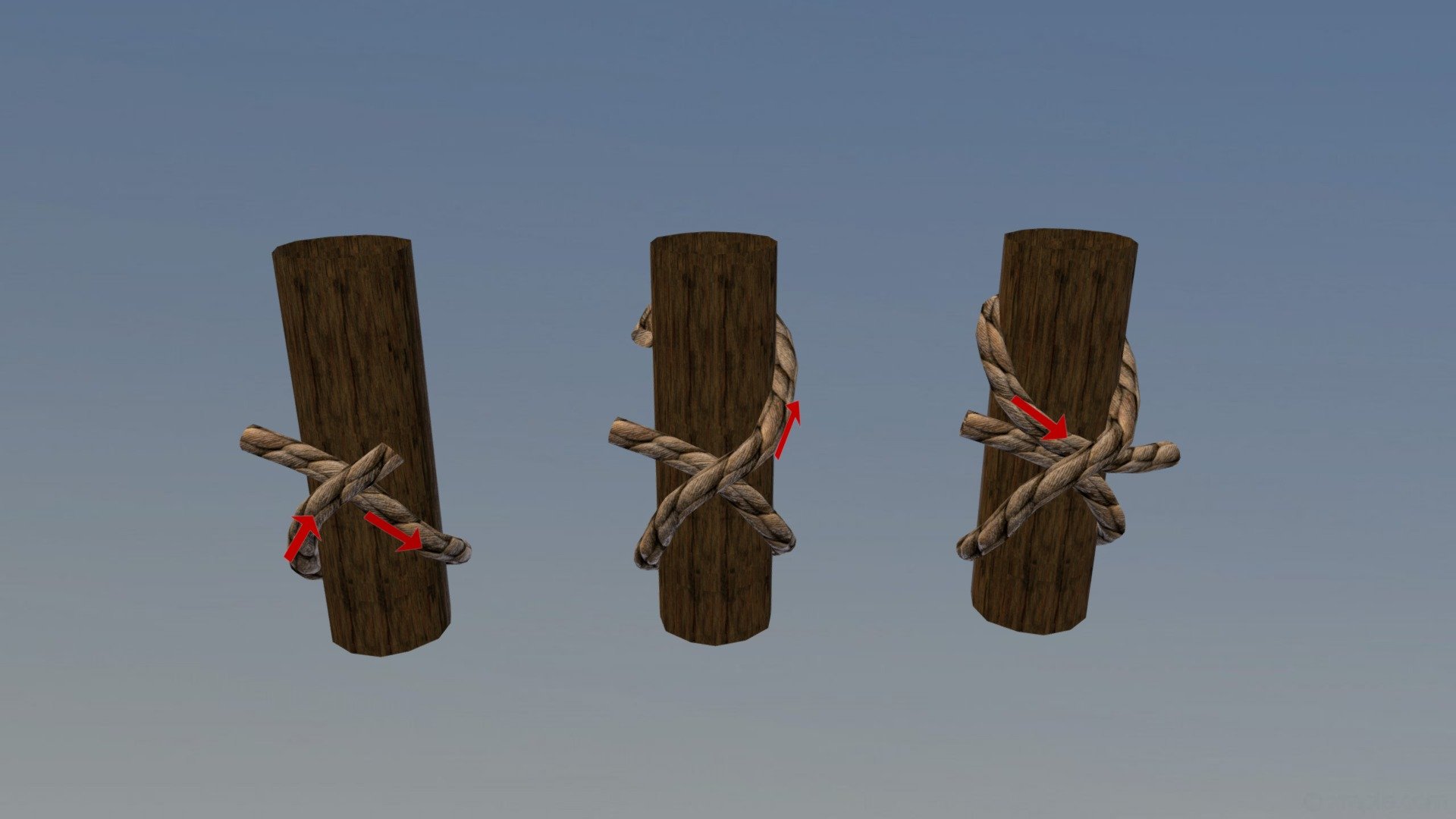 OWT Knots - Clove Hitch - 3D model by BoatUS Foundation ...